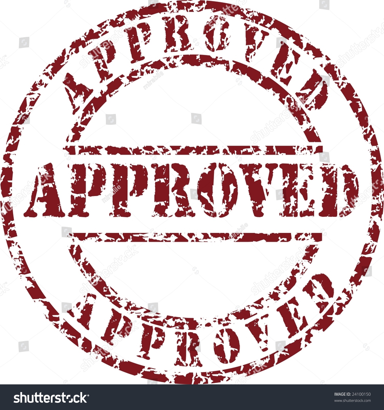 Vector Approved Stamp With Red Ink - 24100150 : Shutterstock