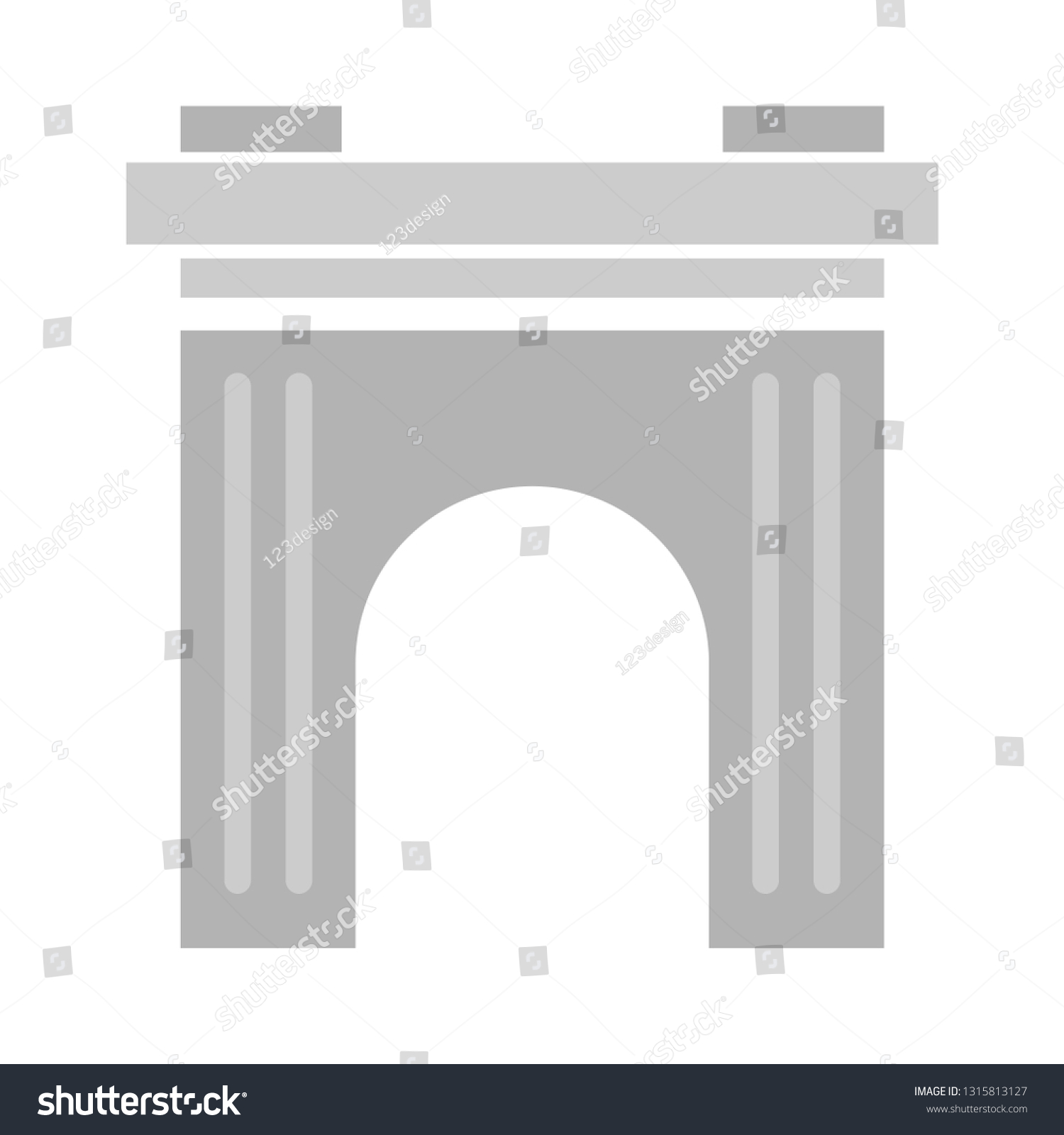 Vector Arch Icon Arc Gate Logo Stock Vector (Royalty Free) 1315813127