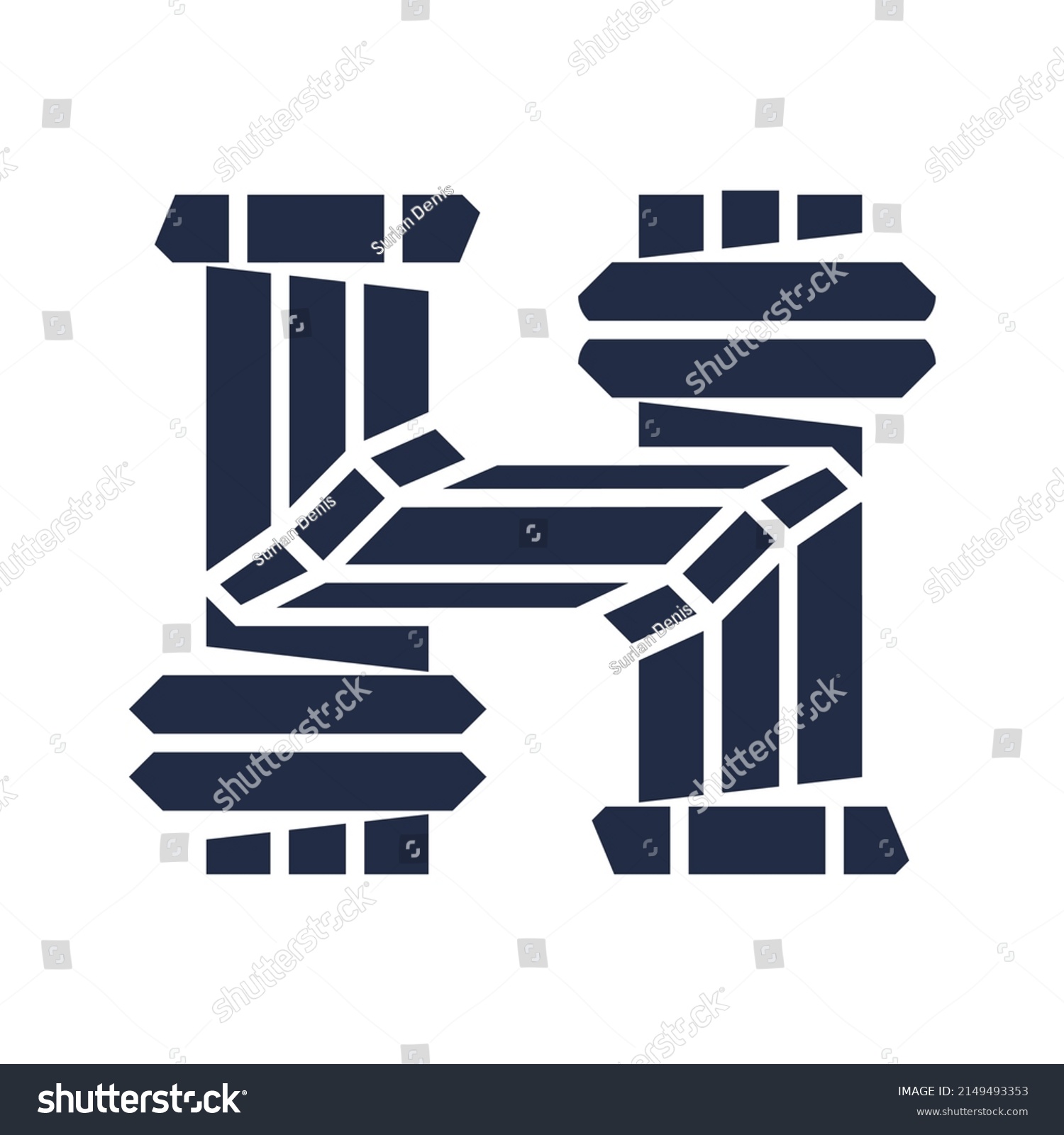 Vector Architecture Letter H Logo Icon Stock Vector (Royalty Free ...