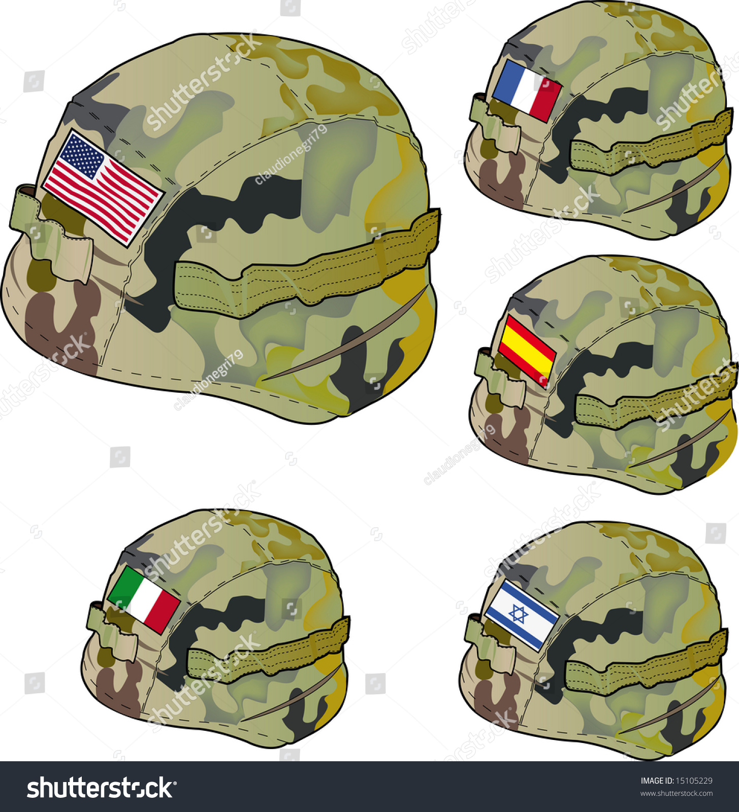 Vector Army Helmet Stock Vector (Royalty Free) 15105229
