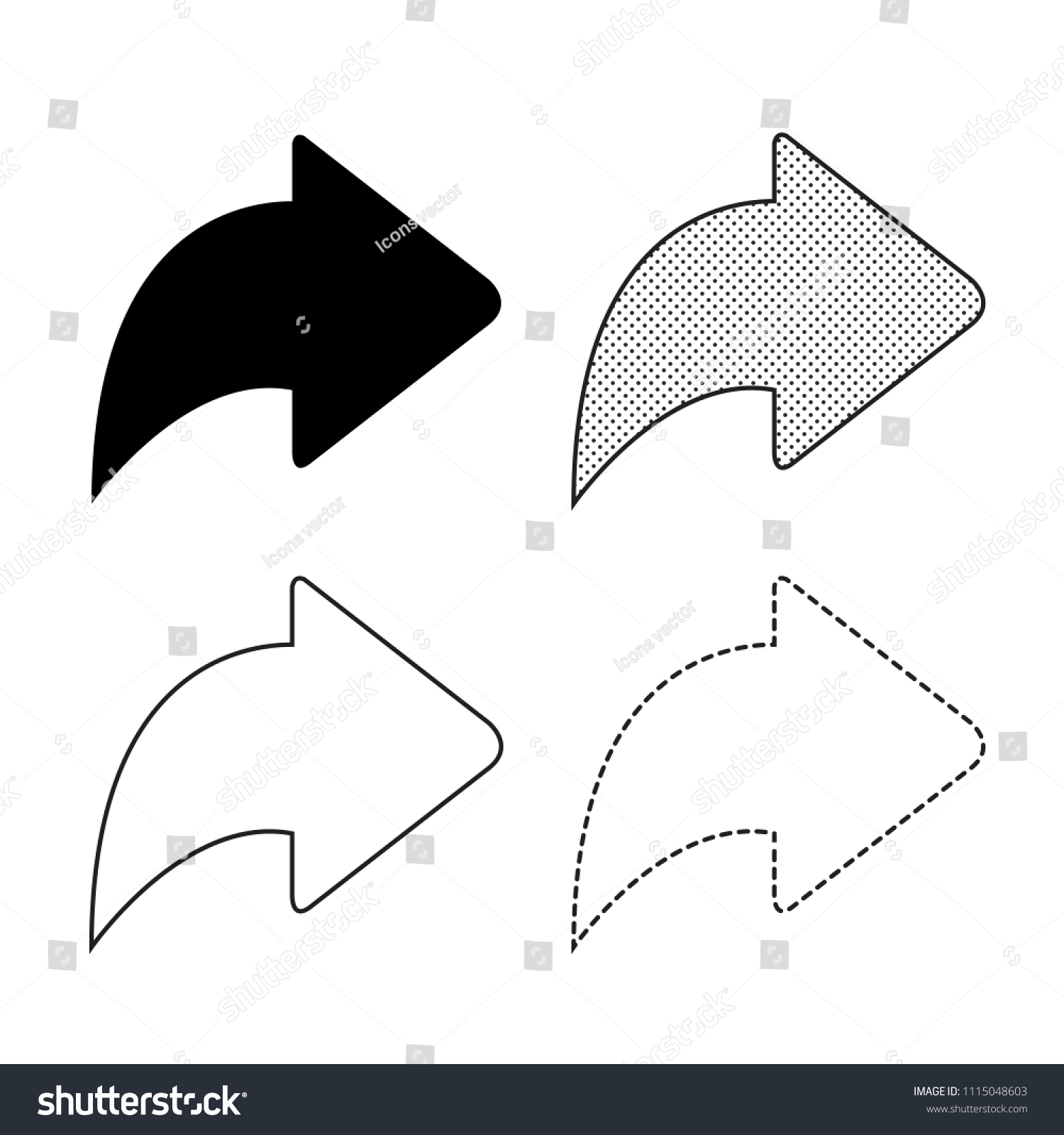 Vector Arrow Icon Illustration Stock Vector (Royalty Free) 1115048603 ...