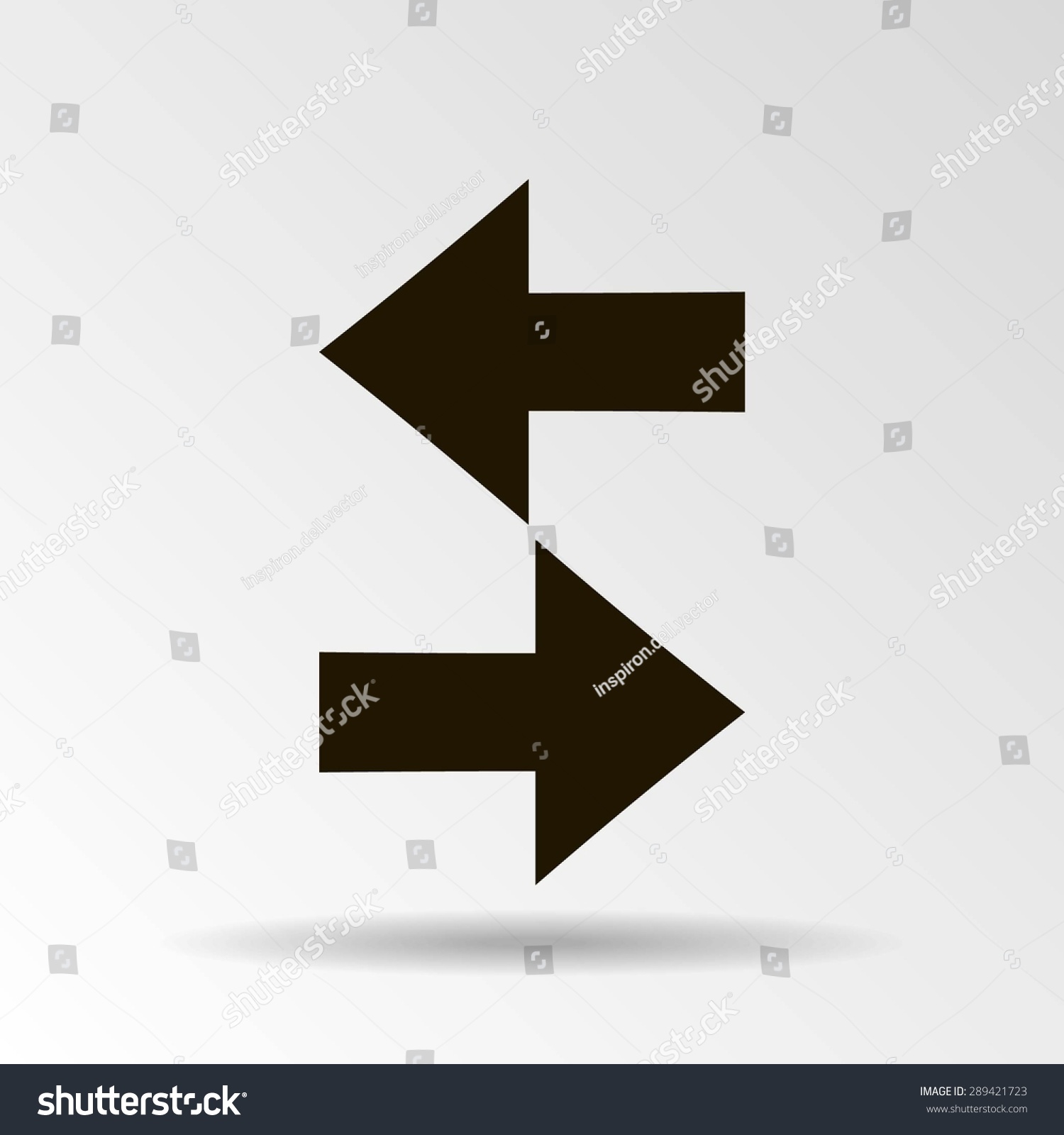 Vector Arrow Sign Isolated Stock Vector (Royalty Free) 289421723 ...