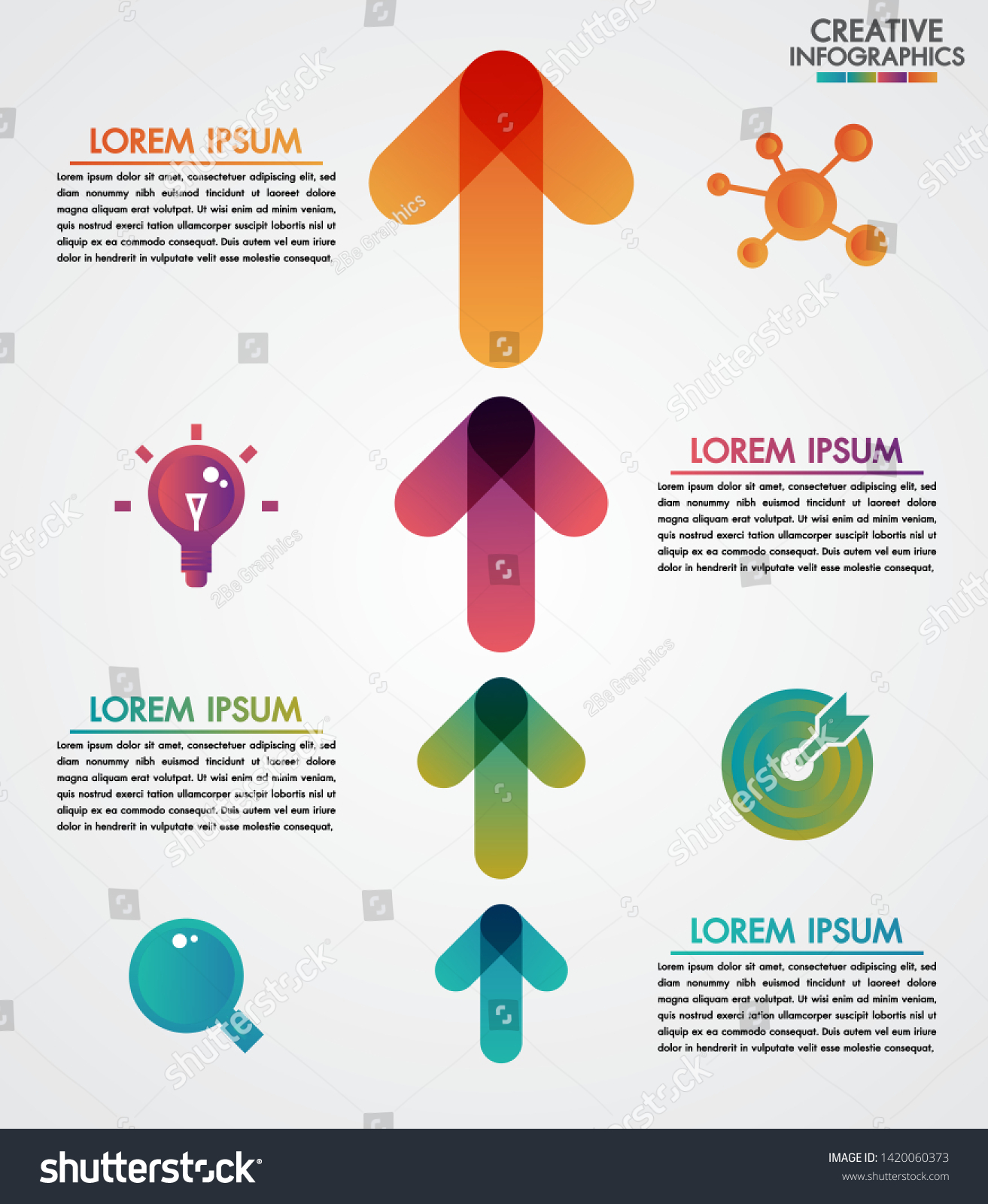 Vector Arrows 4 Steps Timeline Infographics Stock Vector (Royalty Free ...