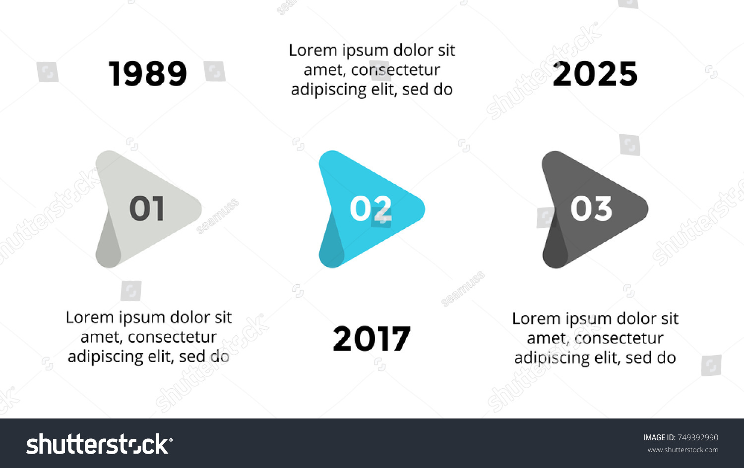 Vector Arrows Triangles Timeline Infographic Diagram: เวกเตอร์สต็อก ...