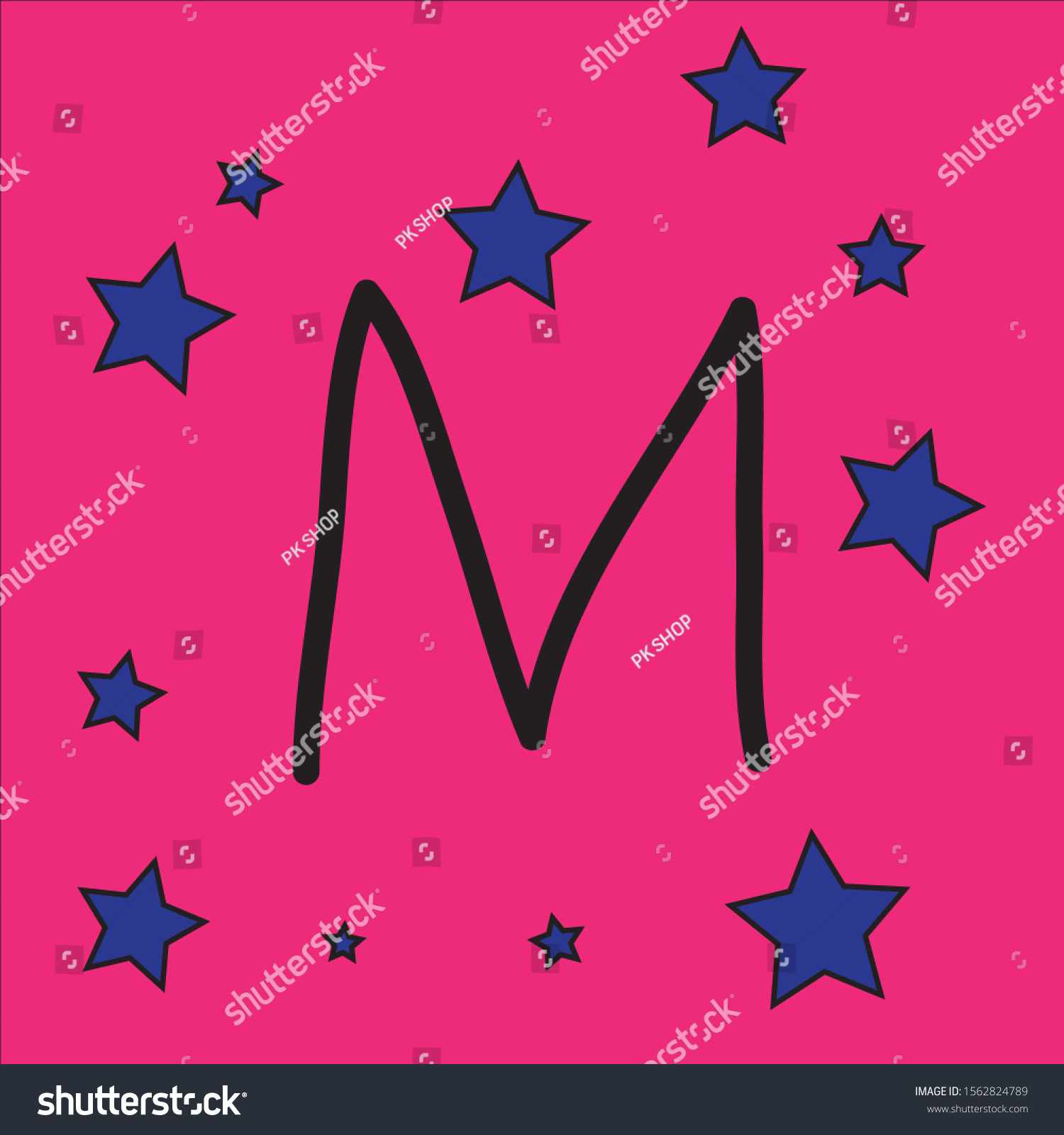 Vector Art Character M Background Stock Vector (Royalty Free ...