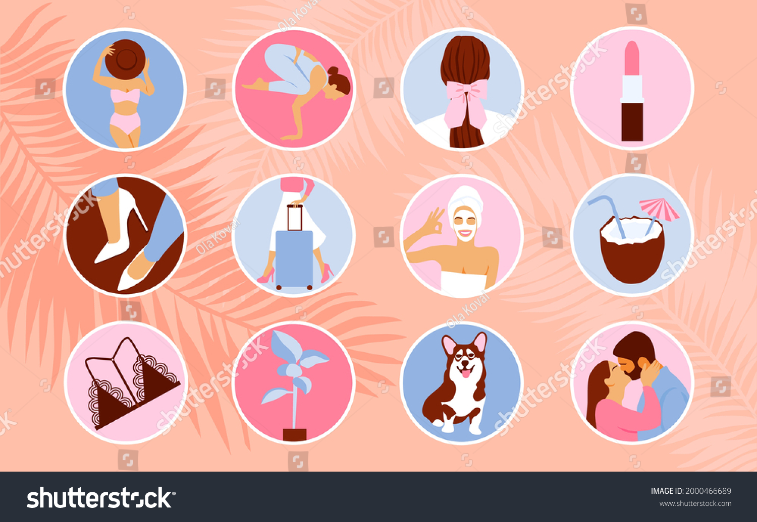 Vector Art Simple Womens Highlight Cover Stock Vector (Royalty Free ...