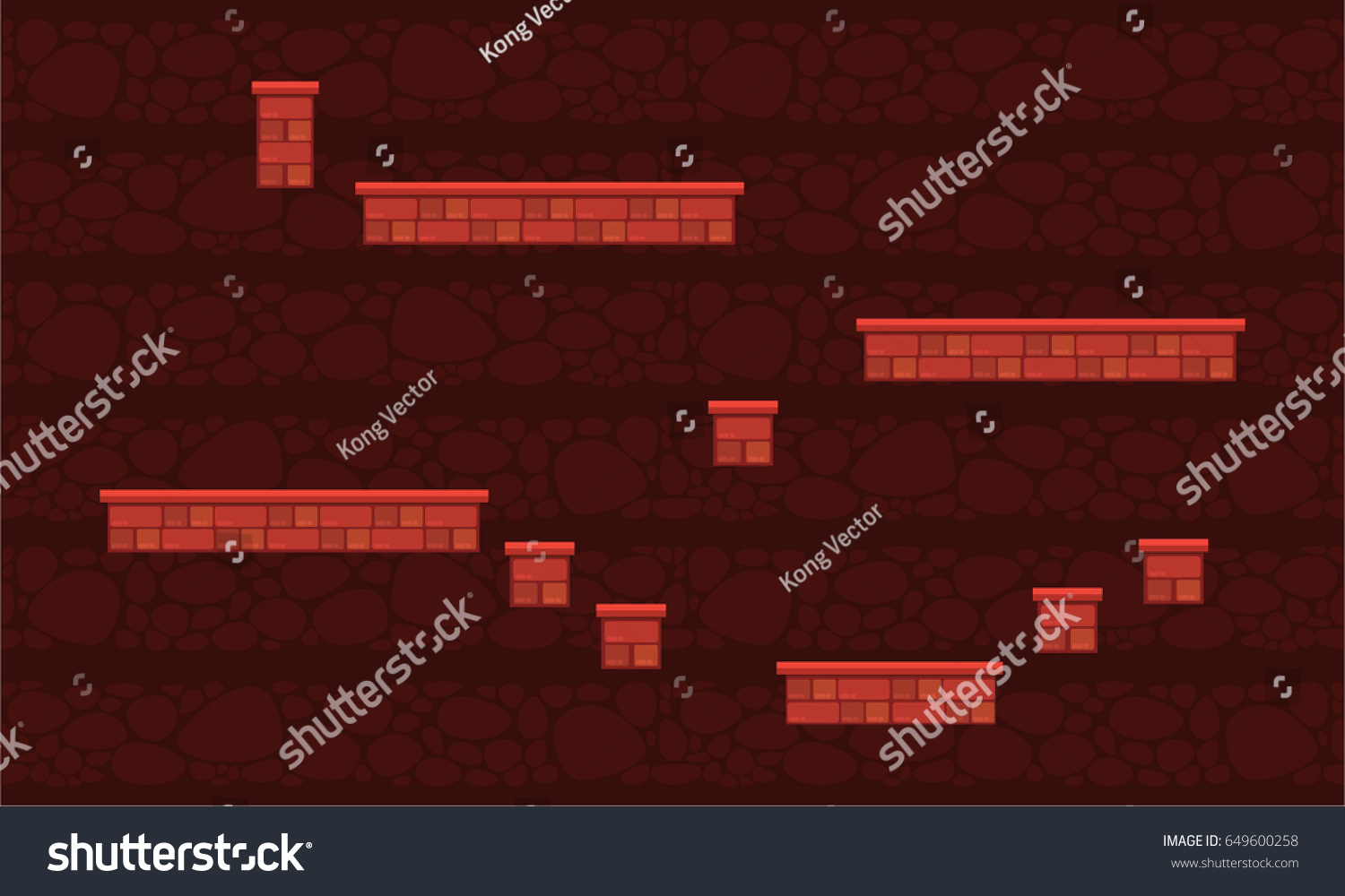 Vector Art Wall Game Background Style Stock Vector (Royalty Free ...