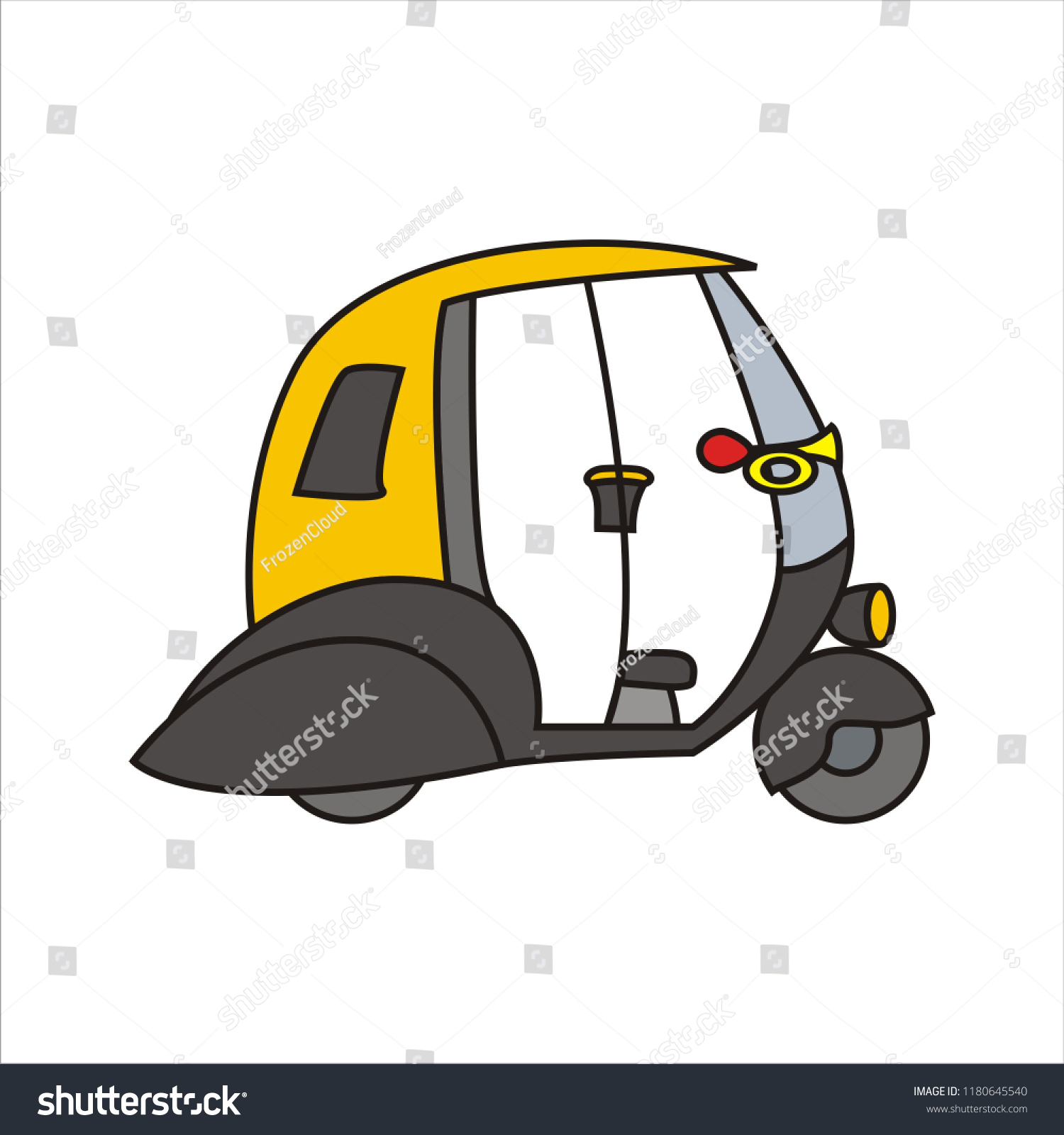 Vector Auto Rickshaw Stock Vector (Royalty Free) 1180645540 | Shutterstock