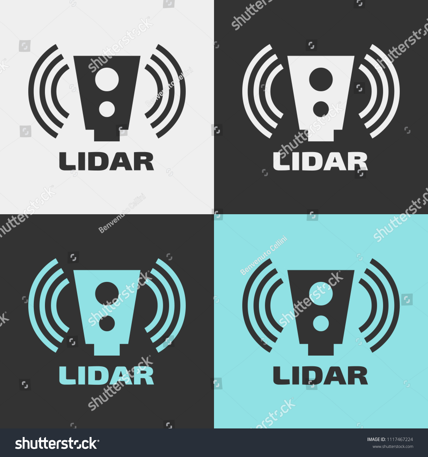 Vector Autonomous Car Lidar Sensor Icon: เวกเตอร์สต็อก (ปลอดค่า ...