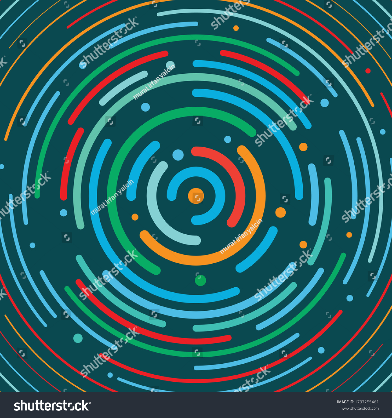 Vector Background Design Consisting Linear Circles Stock Vector ...