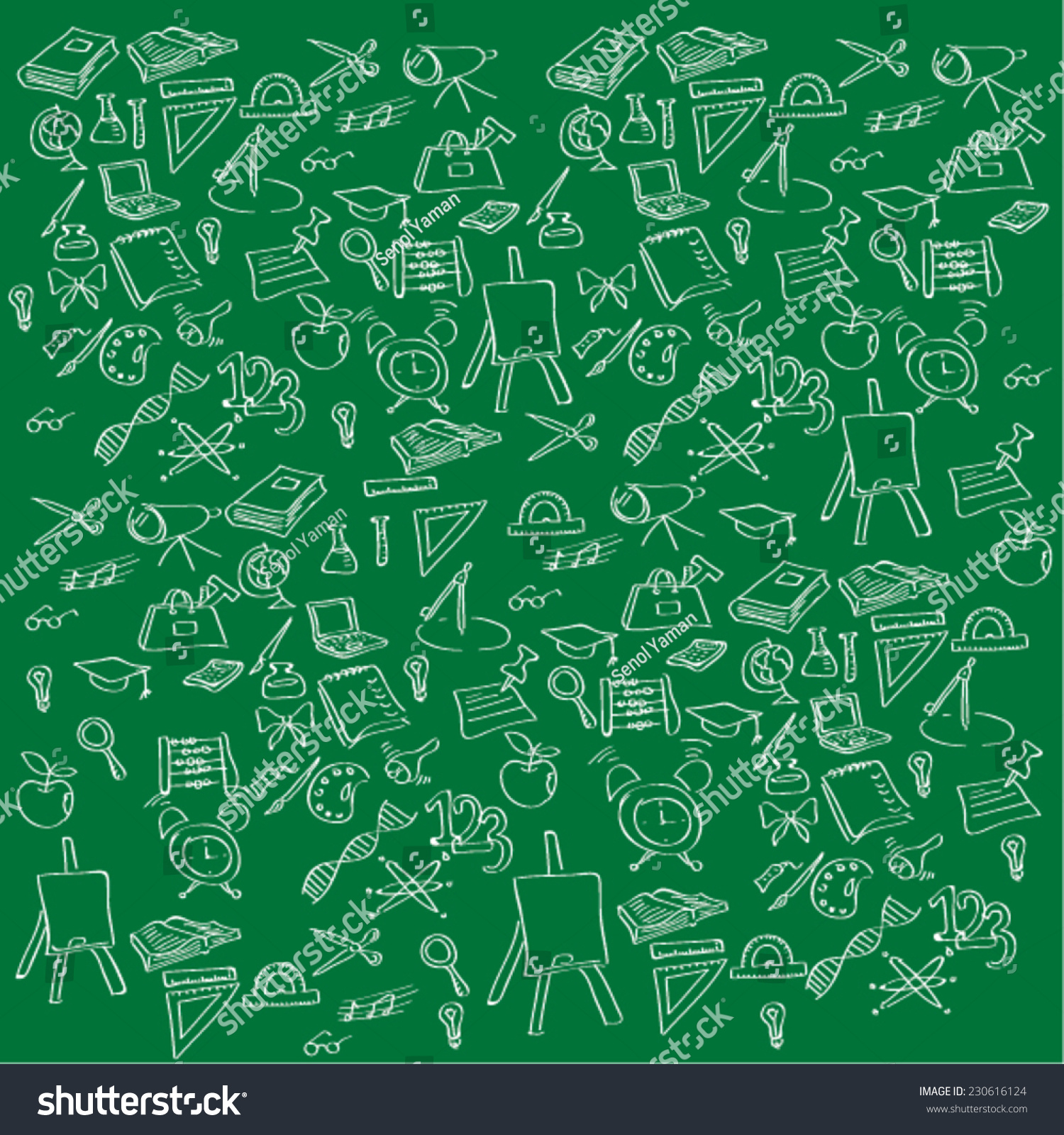 Vector Background Education Icons Stock Vector (Royalty Free) 230616124 ...