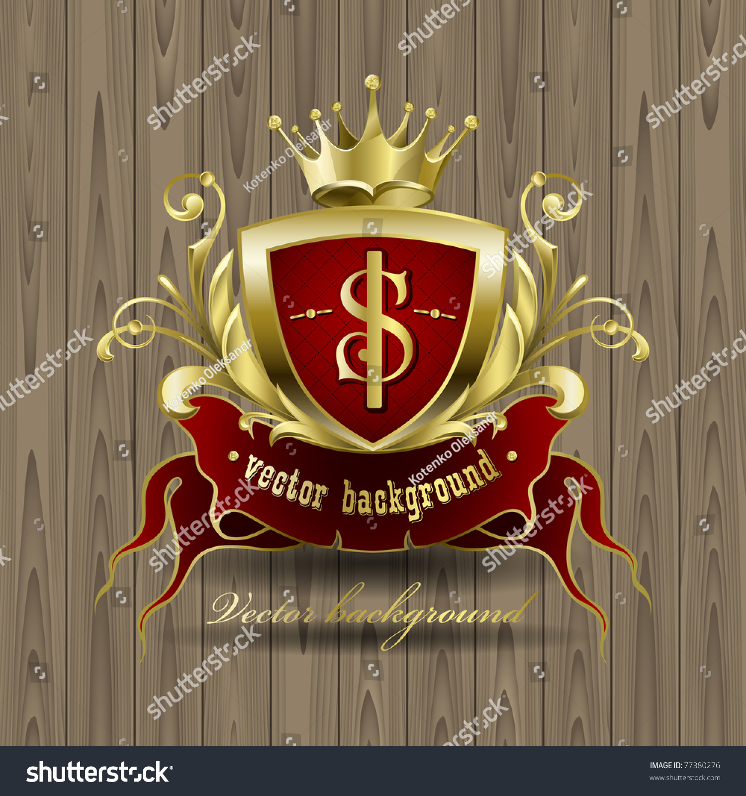 Vector Background Design Golden Royal Design Stock Vector (Royalty Free ...