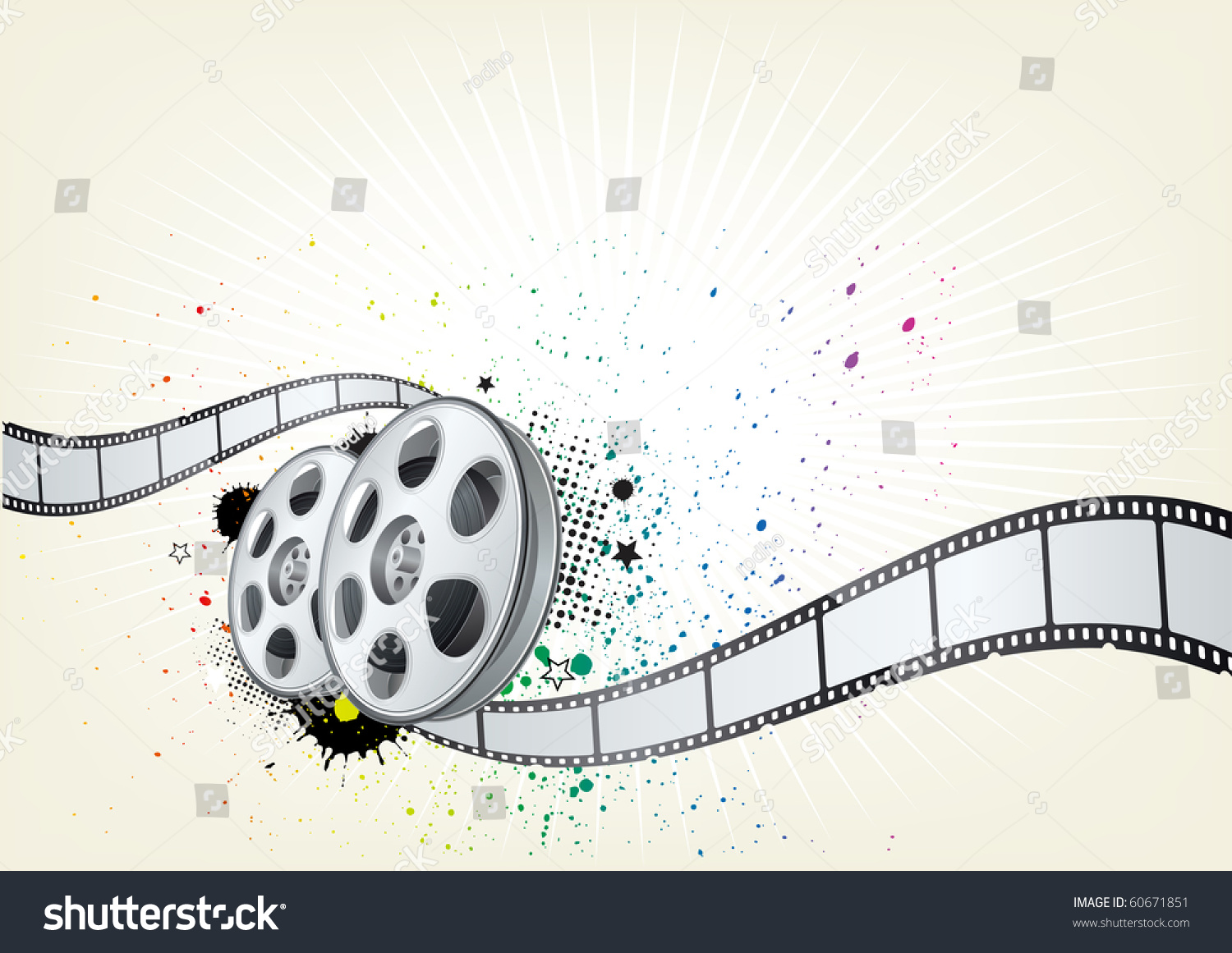 Vector Background For Movie Theme - 60671851 : Shutterstock