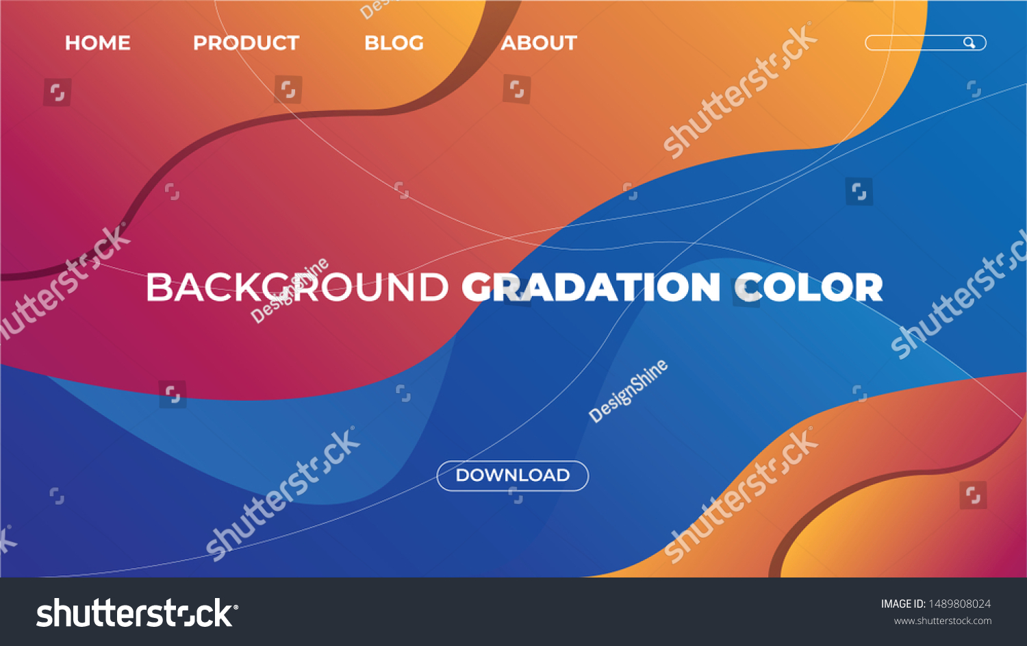 Vector Background Gradation Color Orange Blue Stock Vector (Royalty ...