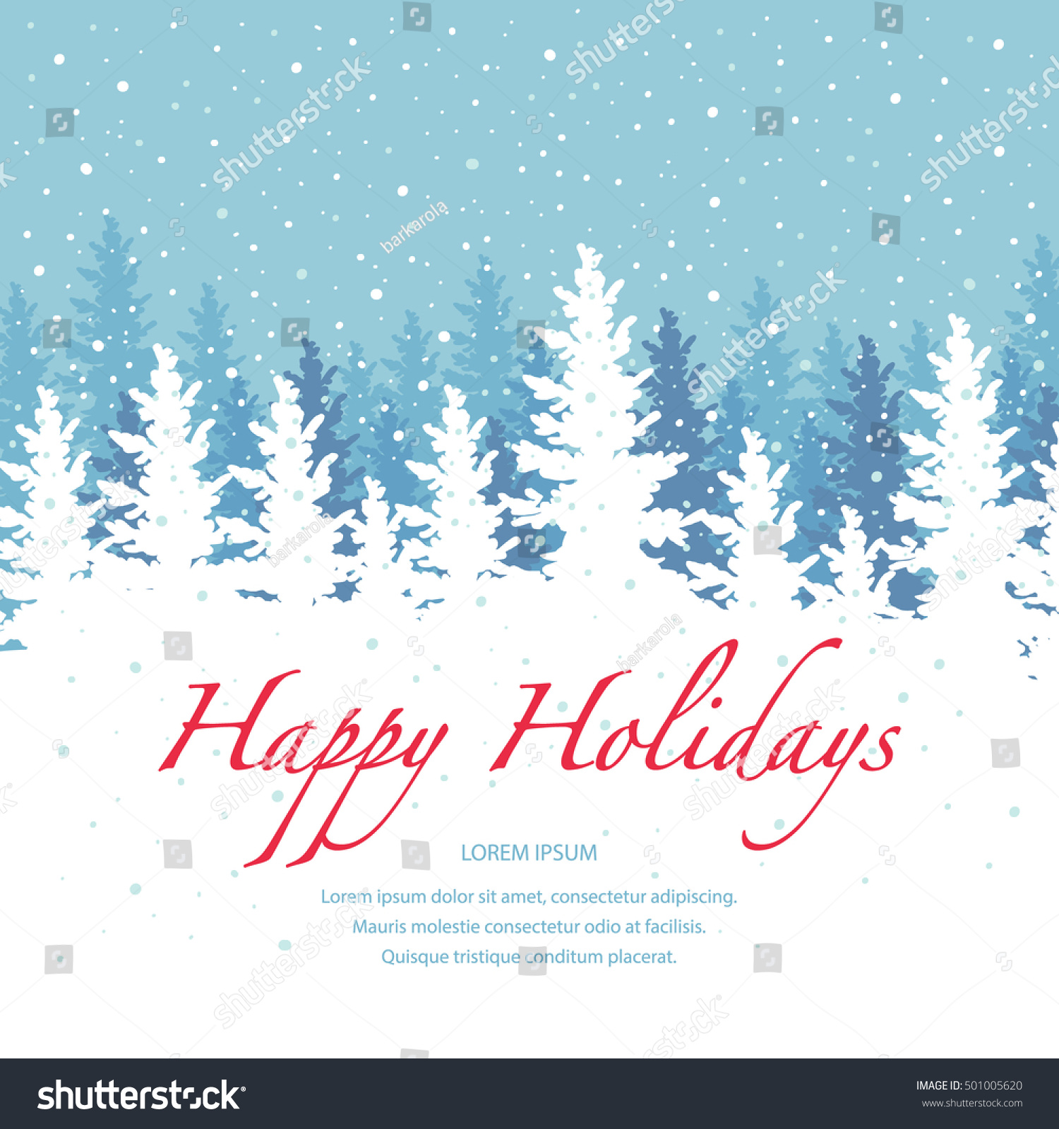 Vector Background Happy Holidays Banner Template Stock Vector (Royalty ...
