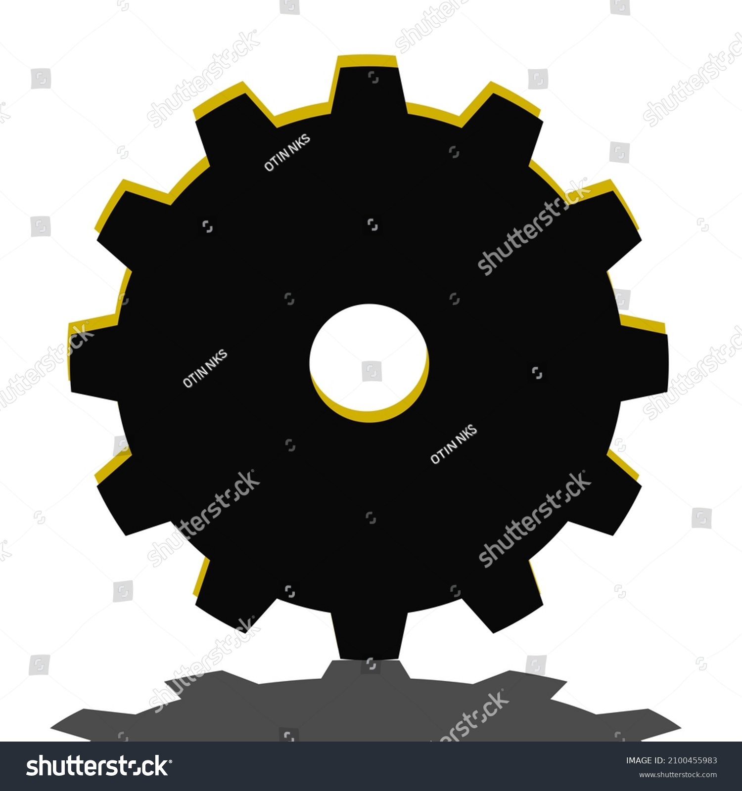 Vector Background Illustration Cog Mechanical Stock Vector (Royalty ...
