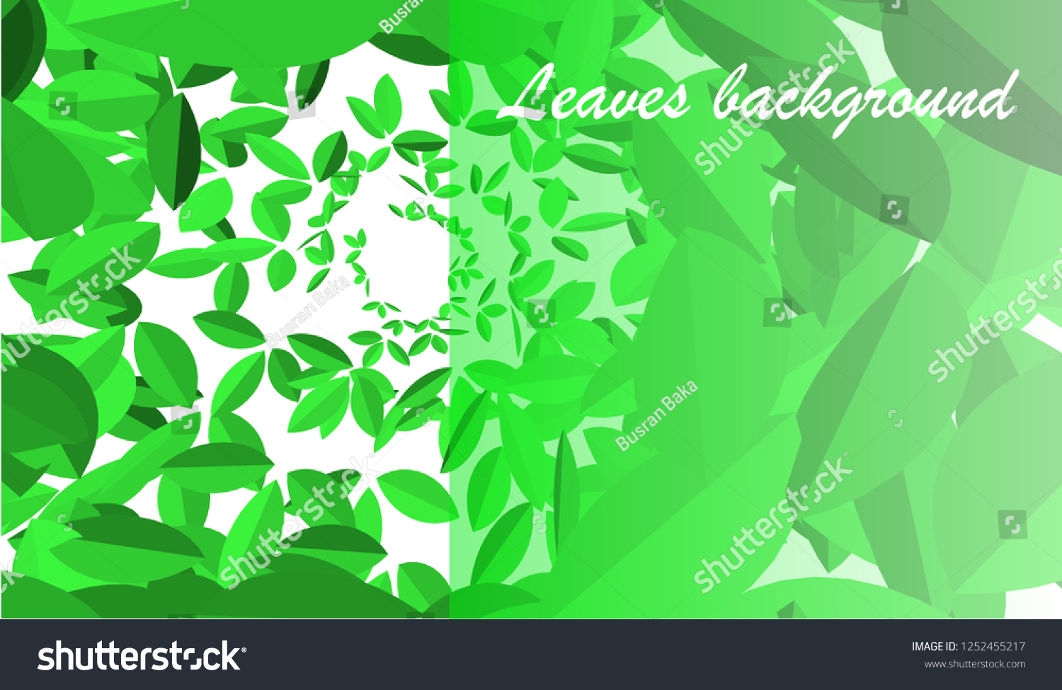 Vector Background Leaves Banner Stock Vector (Royalty Free) 1252455217 ...