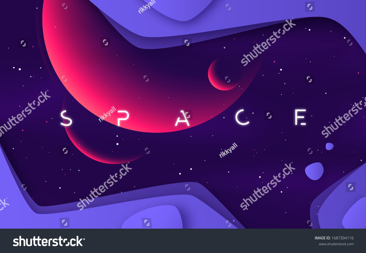 Vector Background On Theme Outer Space Stock Vector (Royalty Free ...