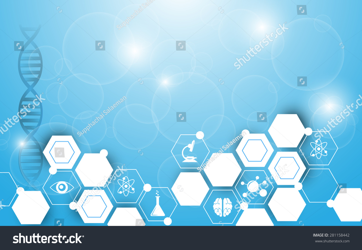 Vector Background Science Abstract Hexagon Design Stock Vector (Royalty ...