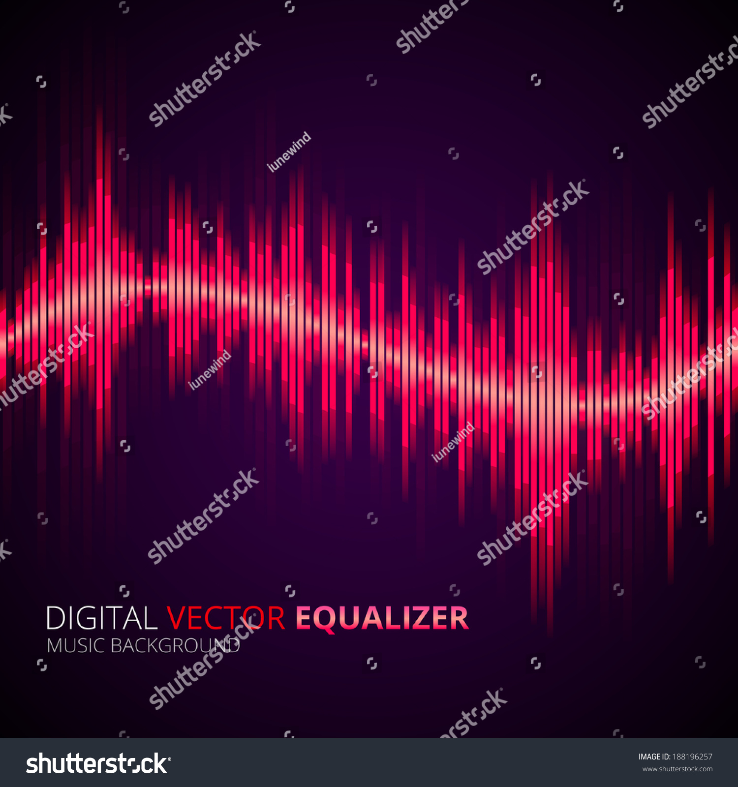 Vector Background Abstract Red Music Equalizer Stock Vector (Royalty ...