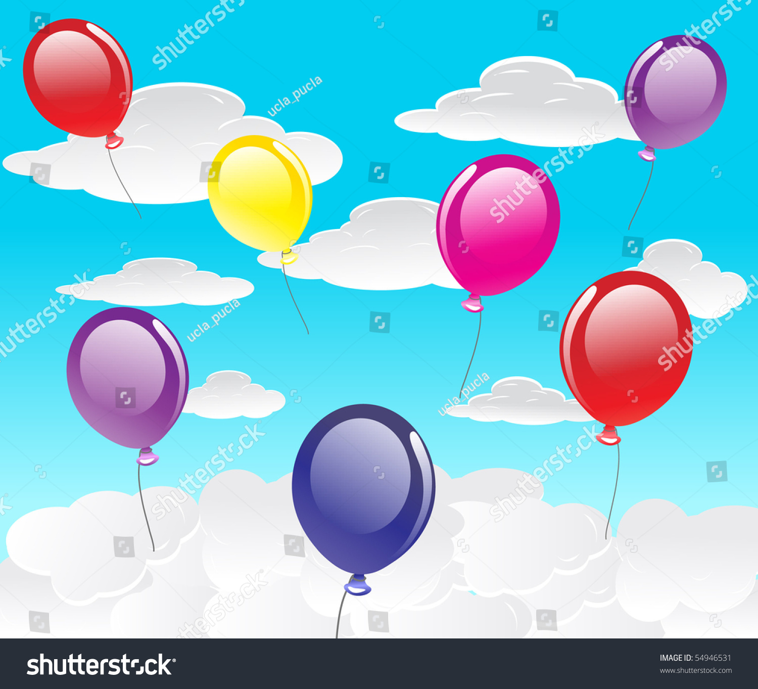 Vector Background Balloons Stock Vector (Royalty Free) 54946531 ...