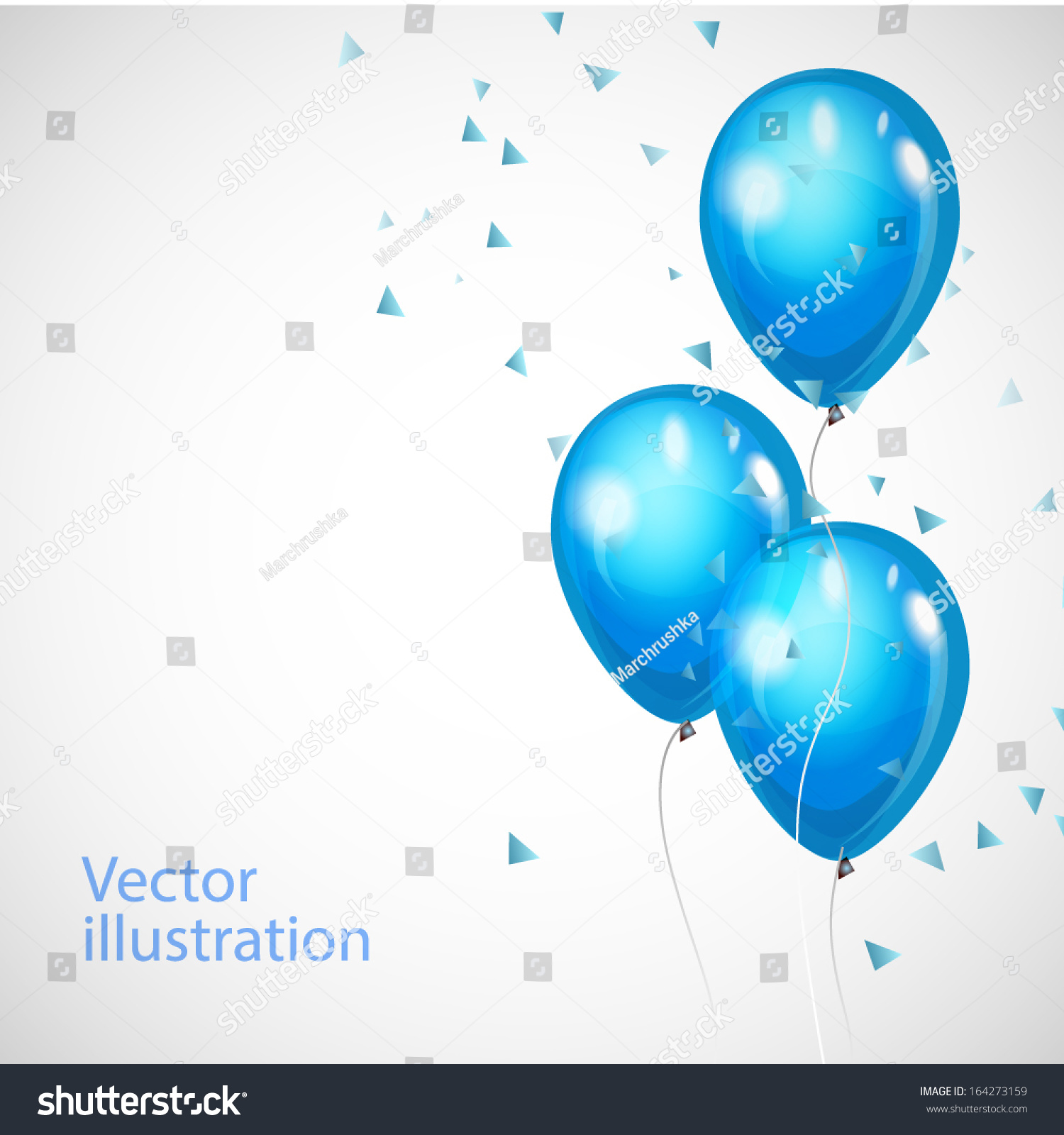 Fondo vectorial con globos azules: vector de stock (libre de regalías ...