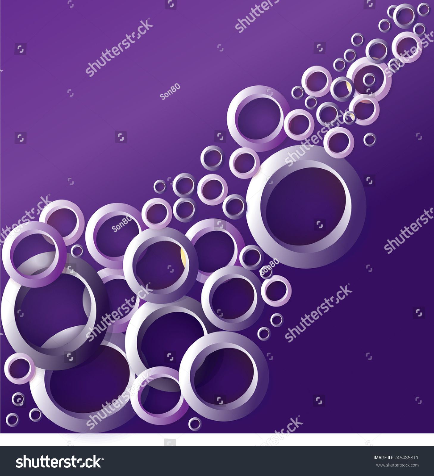 Vector Background Cut Outs Purple Circles Stock Vector (Royalty Free ...