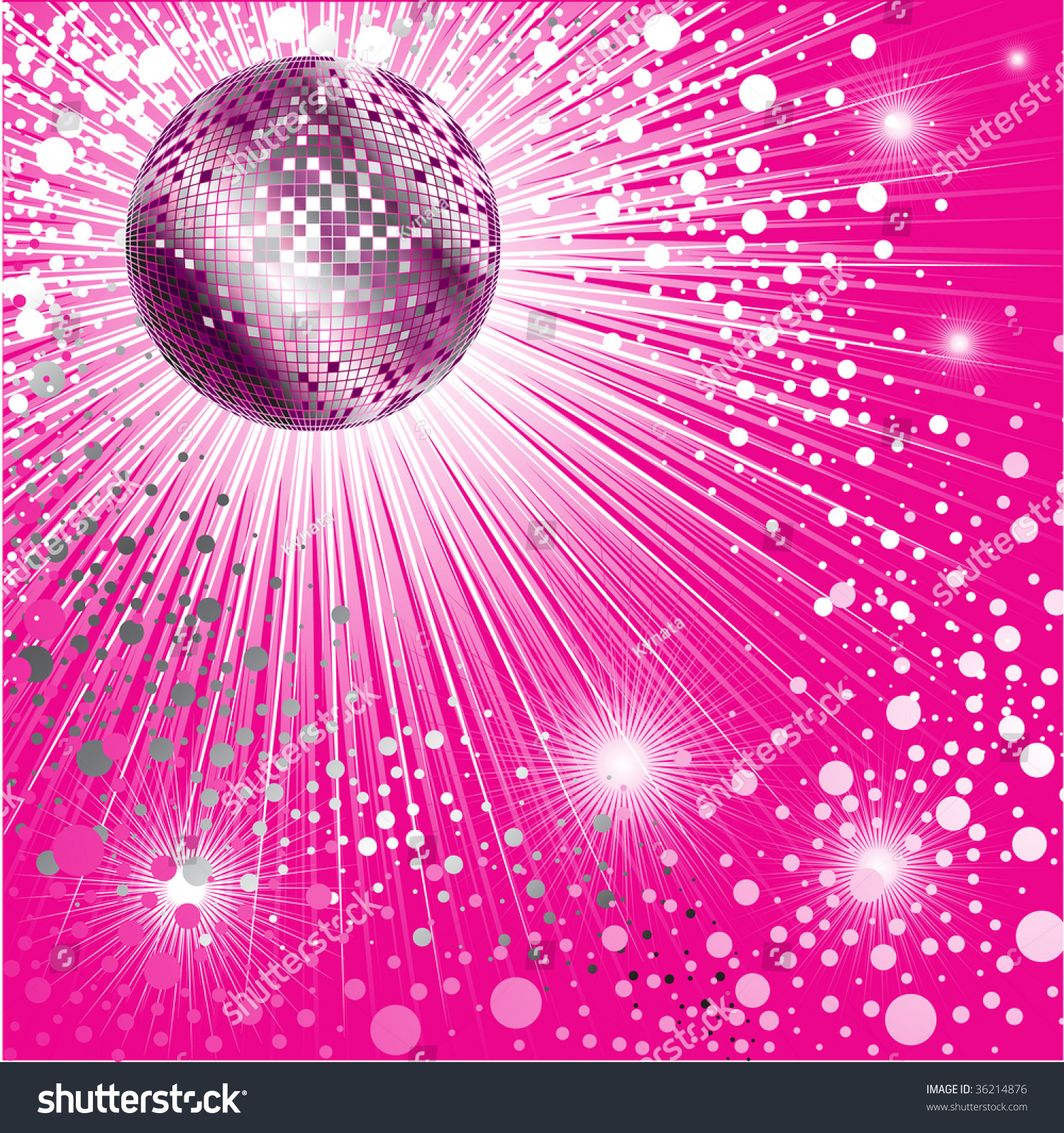 Vector Background Discoball Glitters Stock Vector 36214876 - Shutterstock