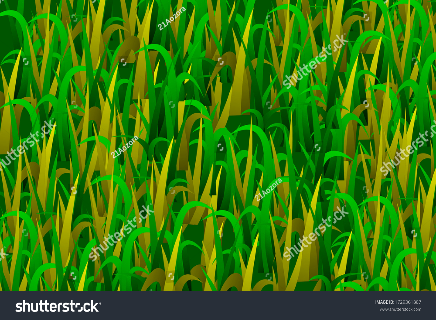 Vector Background Green Grass Illustrations Stock Vector (Royalty Free ...