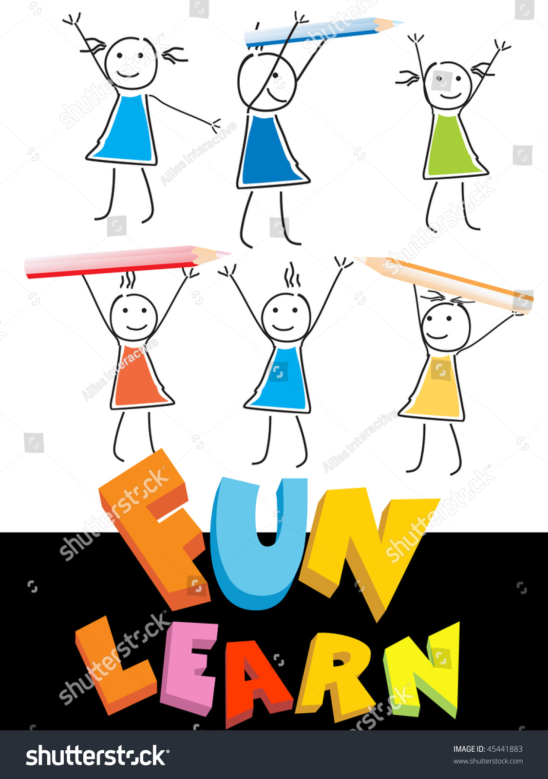 Vector Background Kindergarten Cartoon Illustration Stock Vector ...