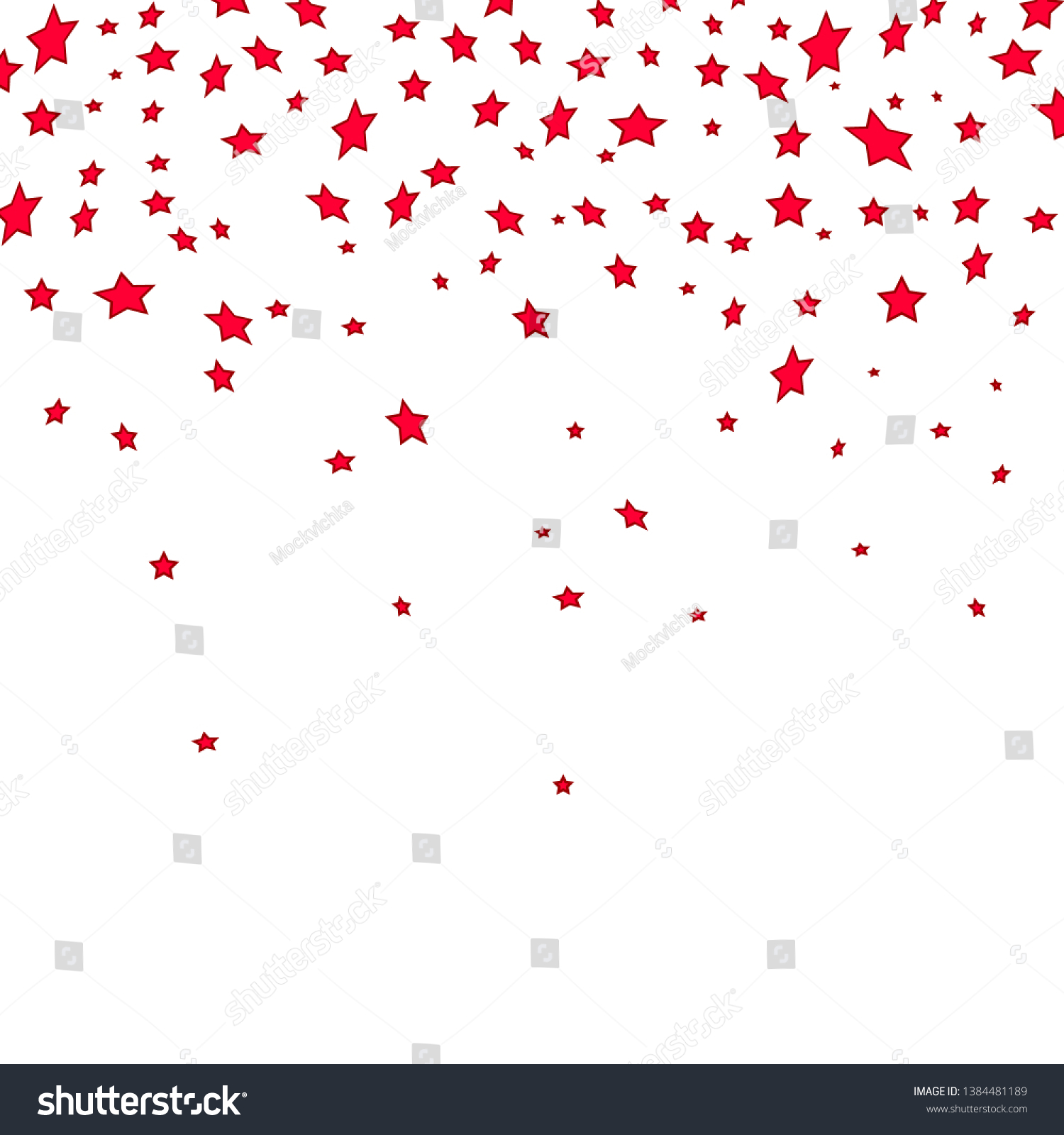 Vector Background Red Flying Stars Template Stock Vector (Royalty Free ...