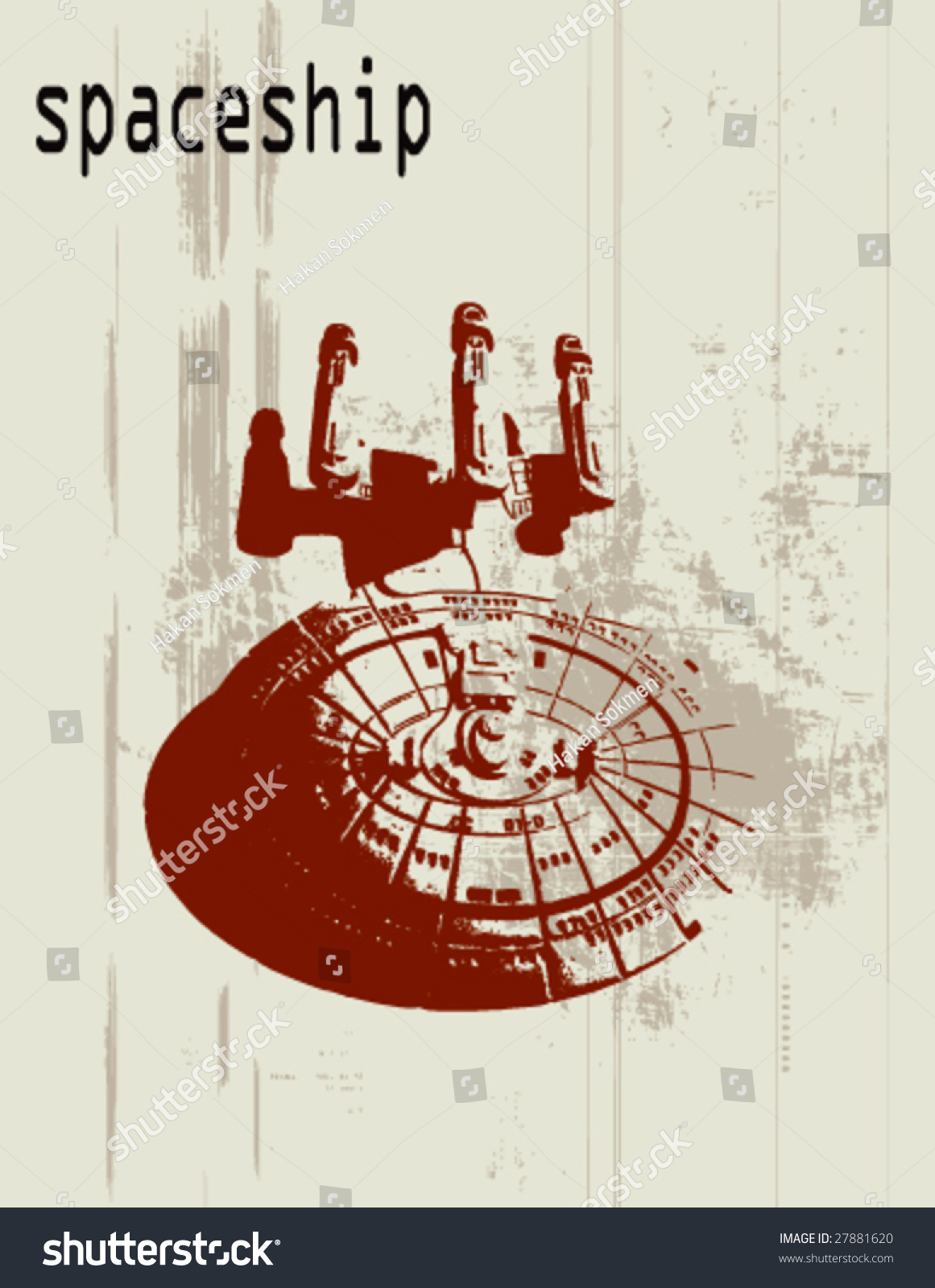 Vector Background Spaceship Stock Vector (Royalty Free) 27881620 ...