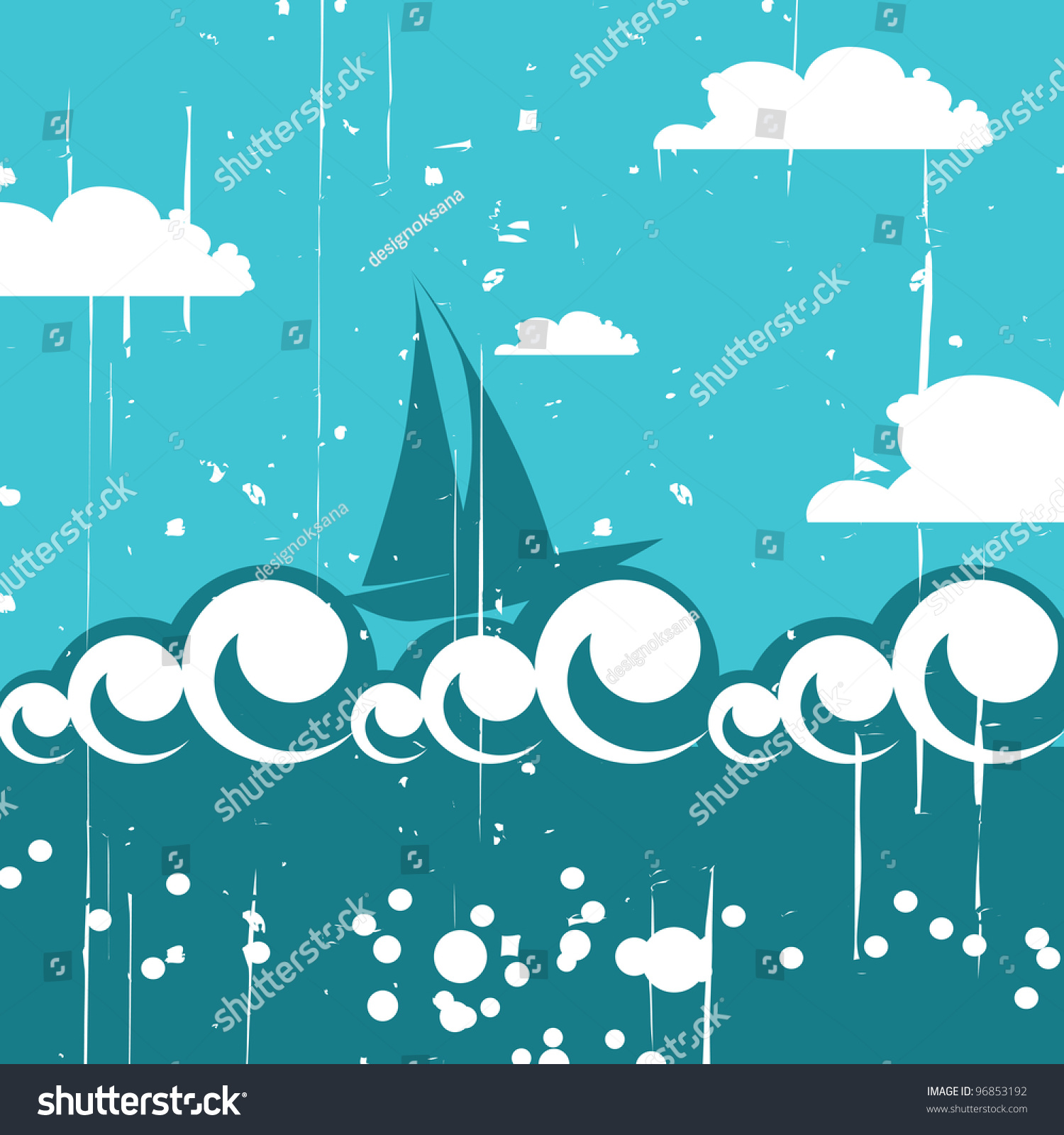 Vector Background Ship Stock Vector (Royalty Free) 96853192 | Shutterstock