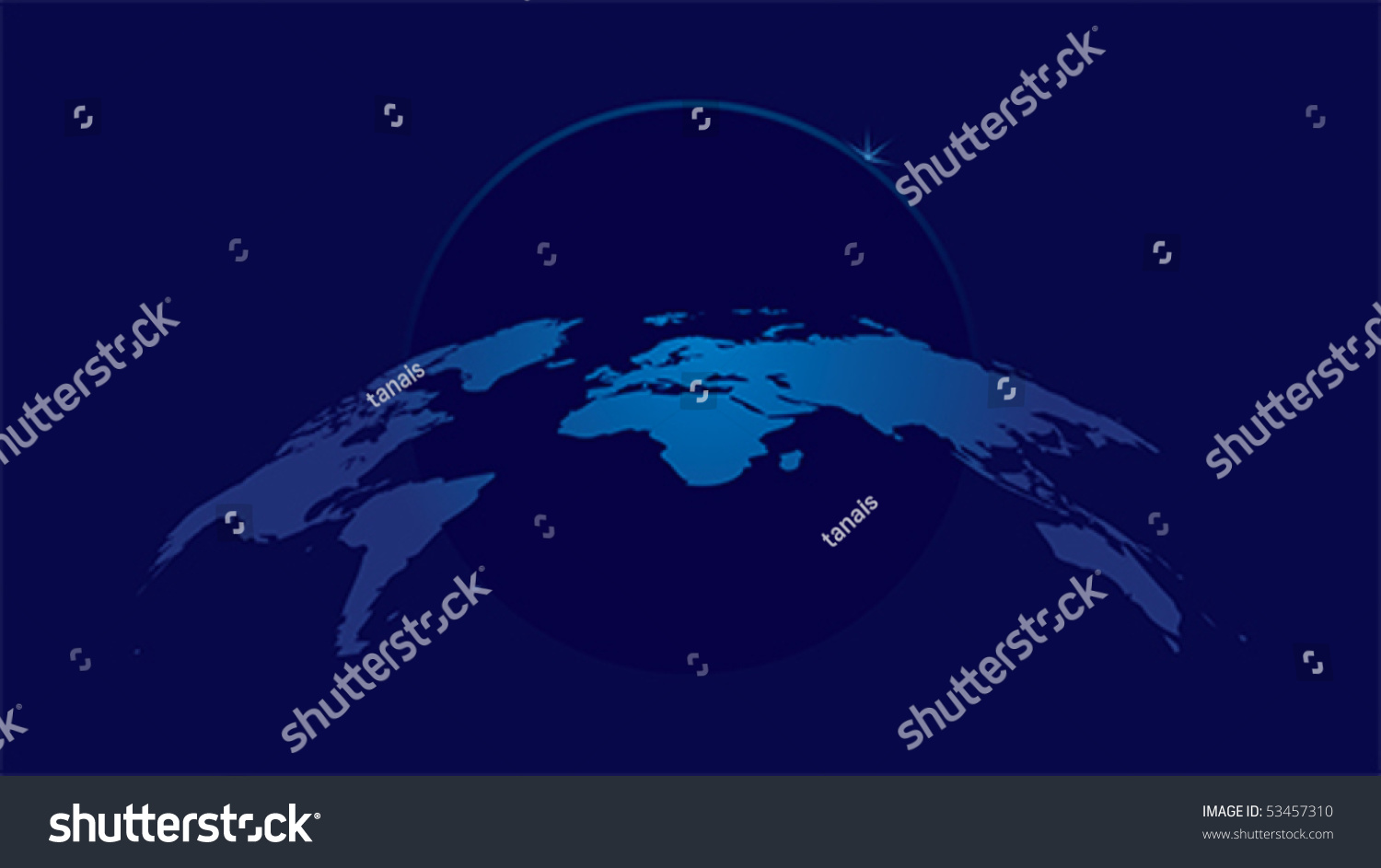 Vector Background World Map Blue Colors Stock Vector (Royalty Free ...