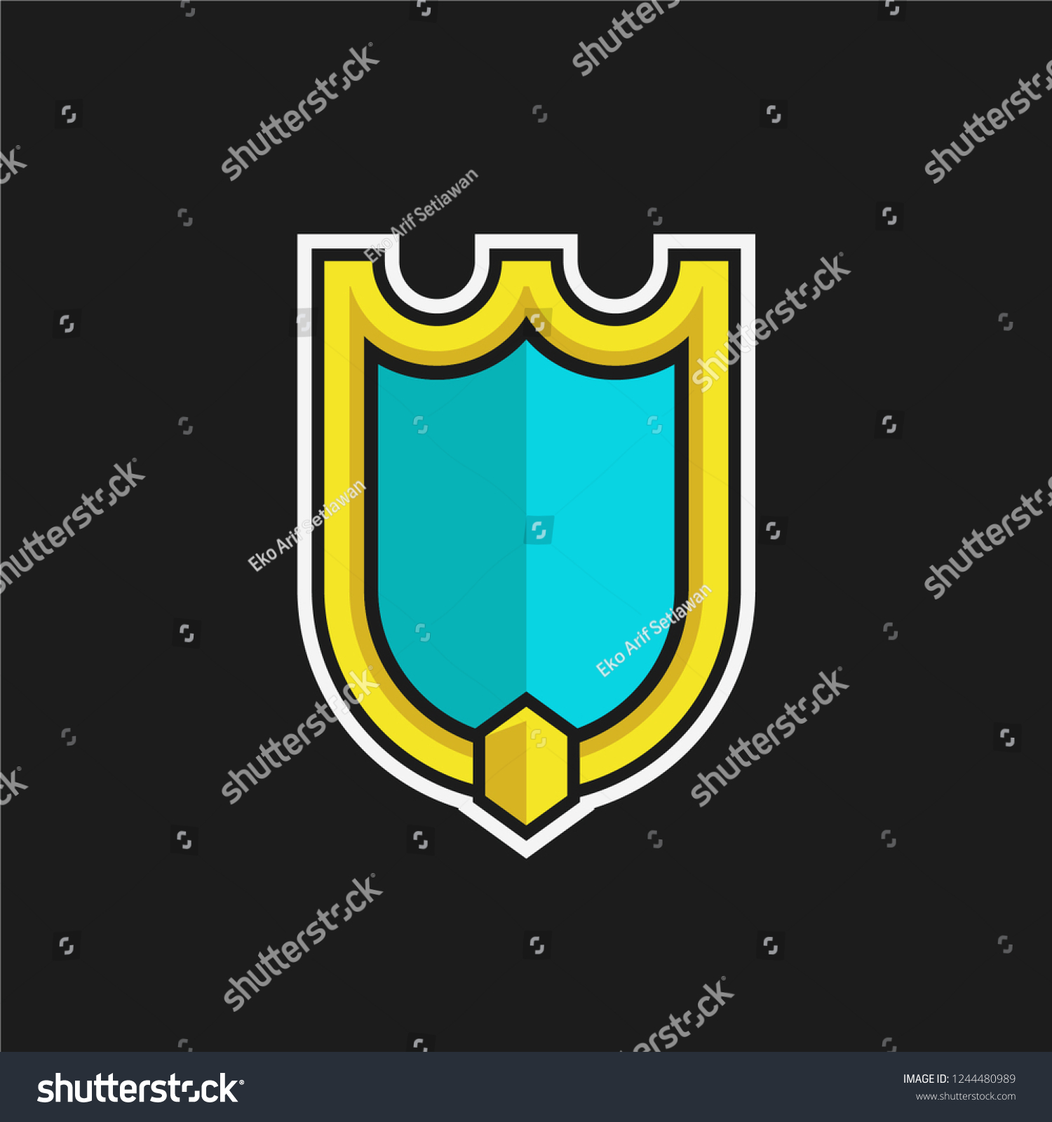 Vector Badge Shape E Sport Logo Stock Vector (Royalty Free) 1244480989 ...