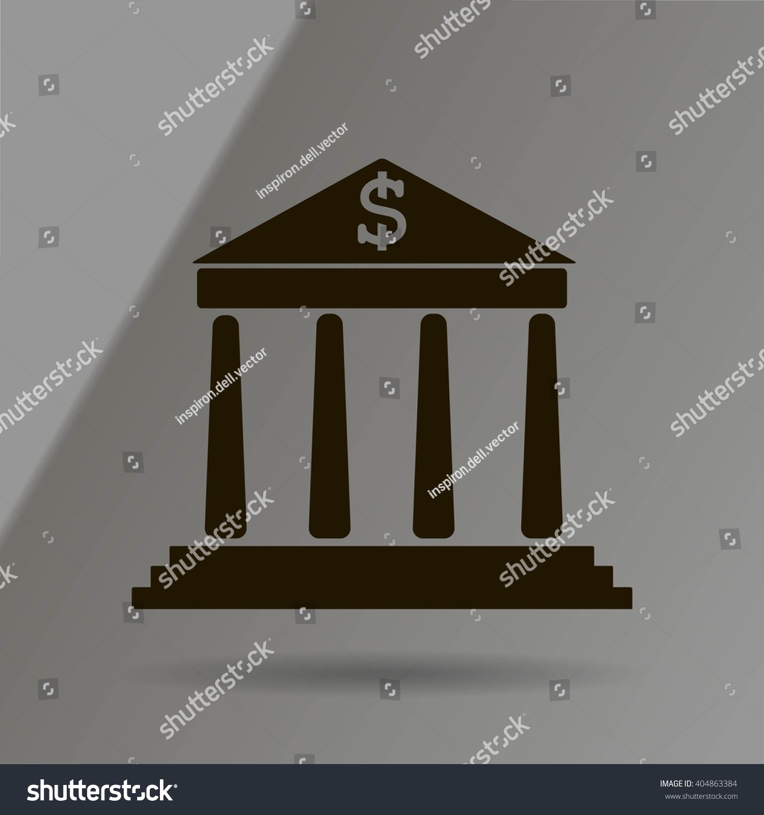 Vector Bank Building Icon Stock Vector (Royalty Free) 404863384 ...