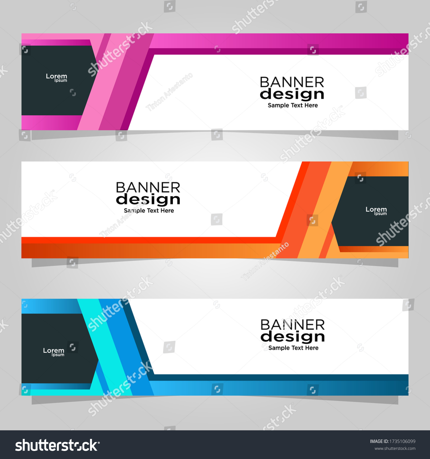 Vector Banner Label Background Modern Template Stock Vector (Royalty ...