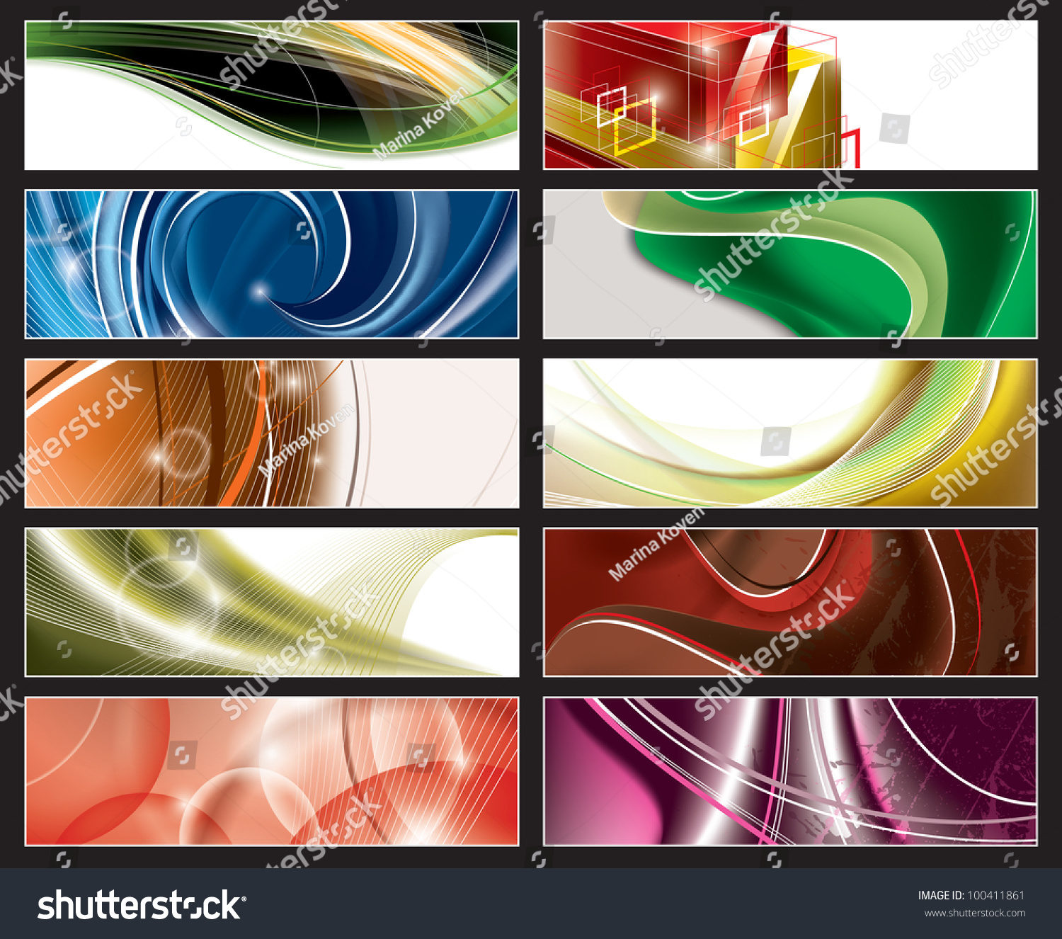 Vector Banners Eps10 Stock Vector (Royalty Free) 100411861 | Shutterstock