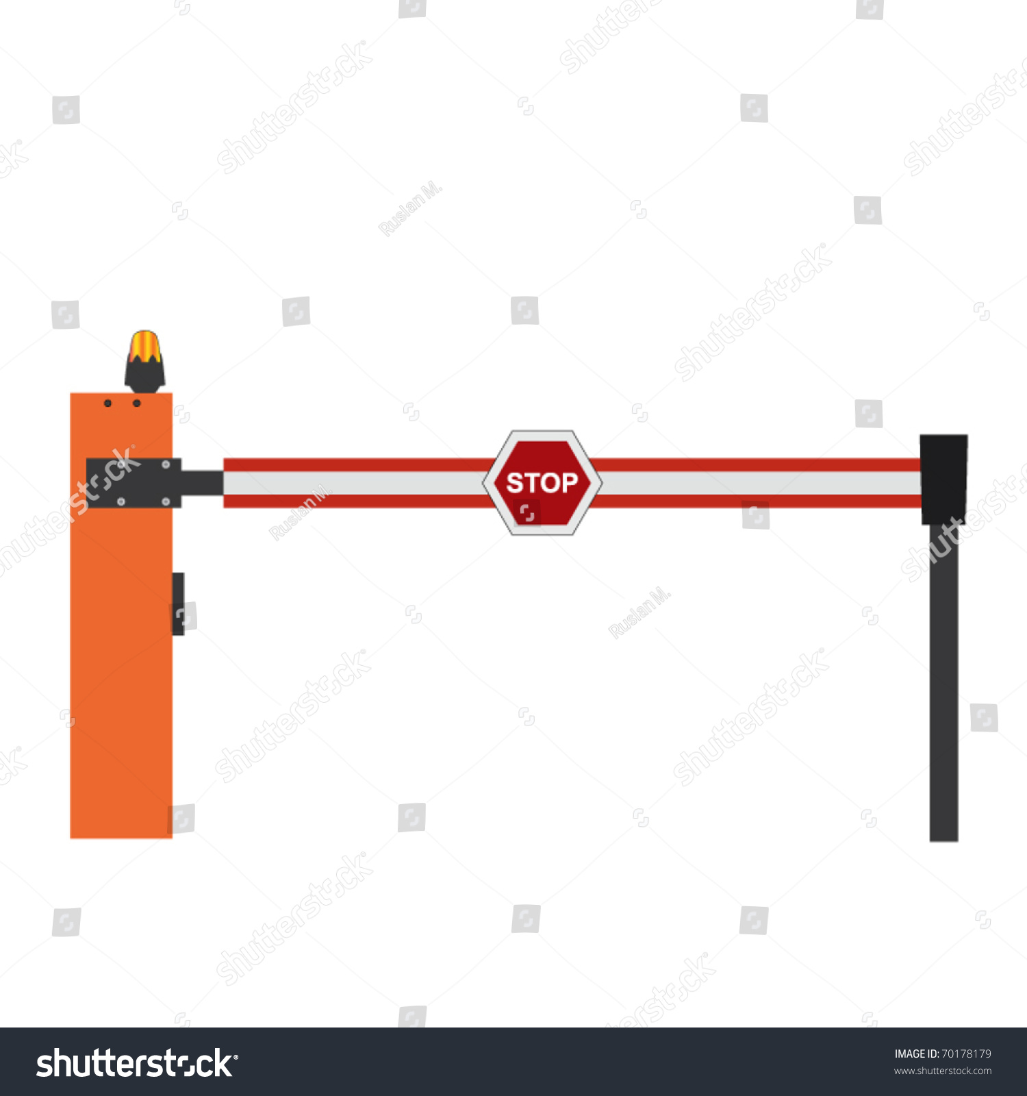 Vector Barrier Stop Sign Stock Vector (Royalty Free) 70178179