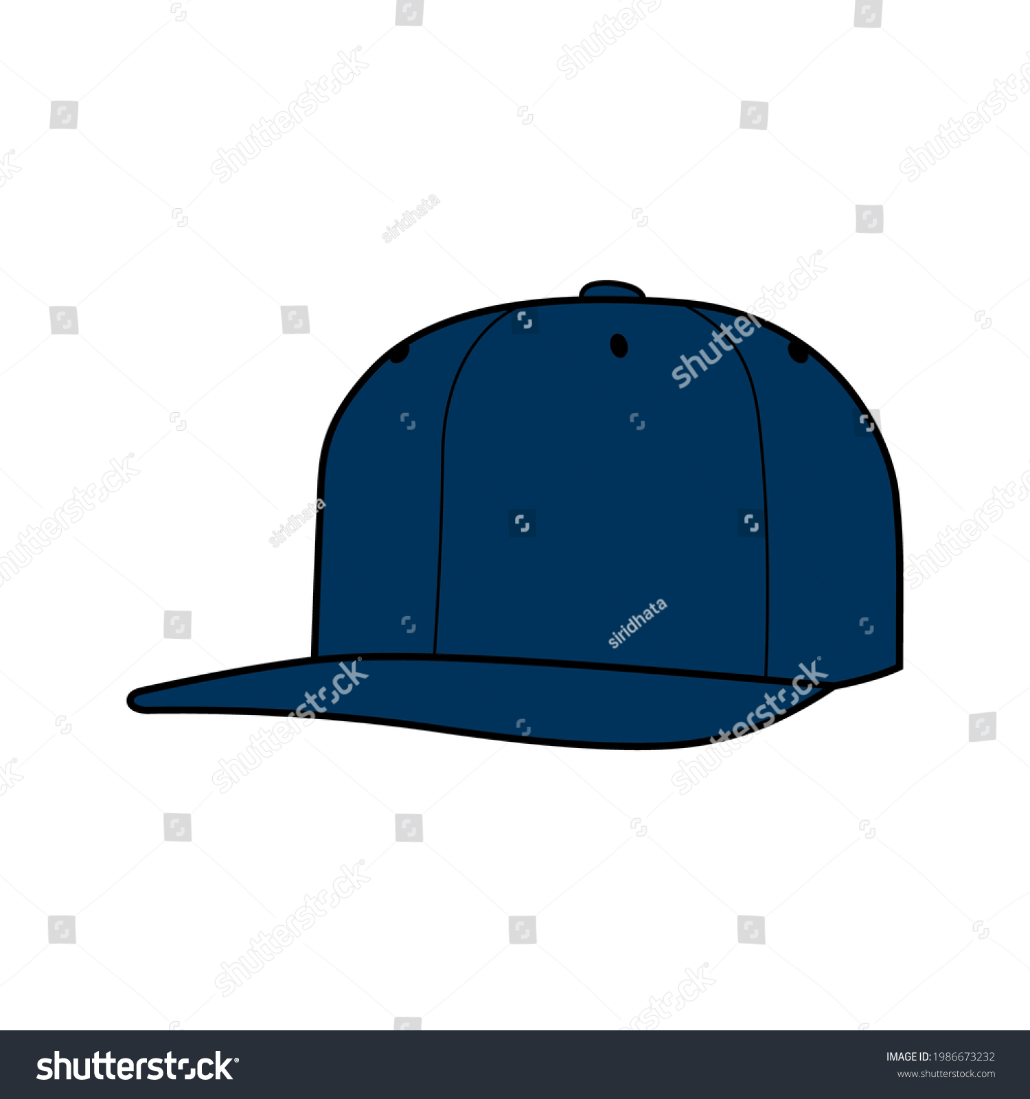 Vector Baseball Hat Cartoon Illustration Stock Vector (Royalty Free ...