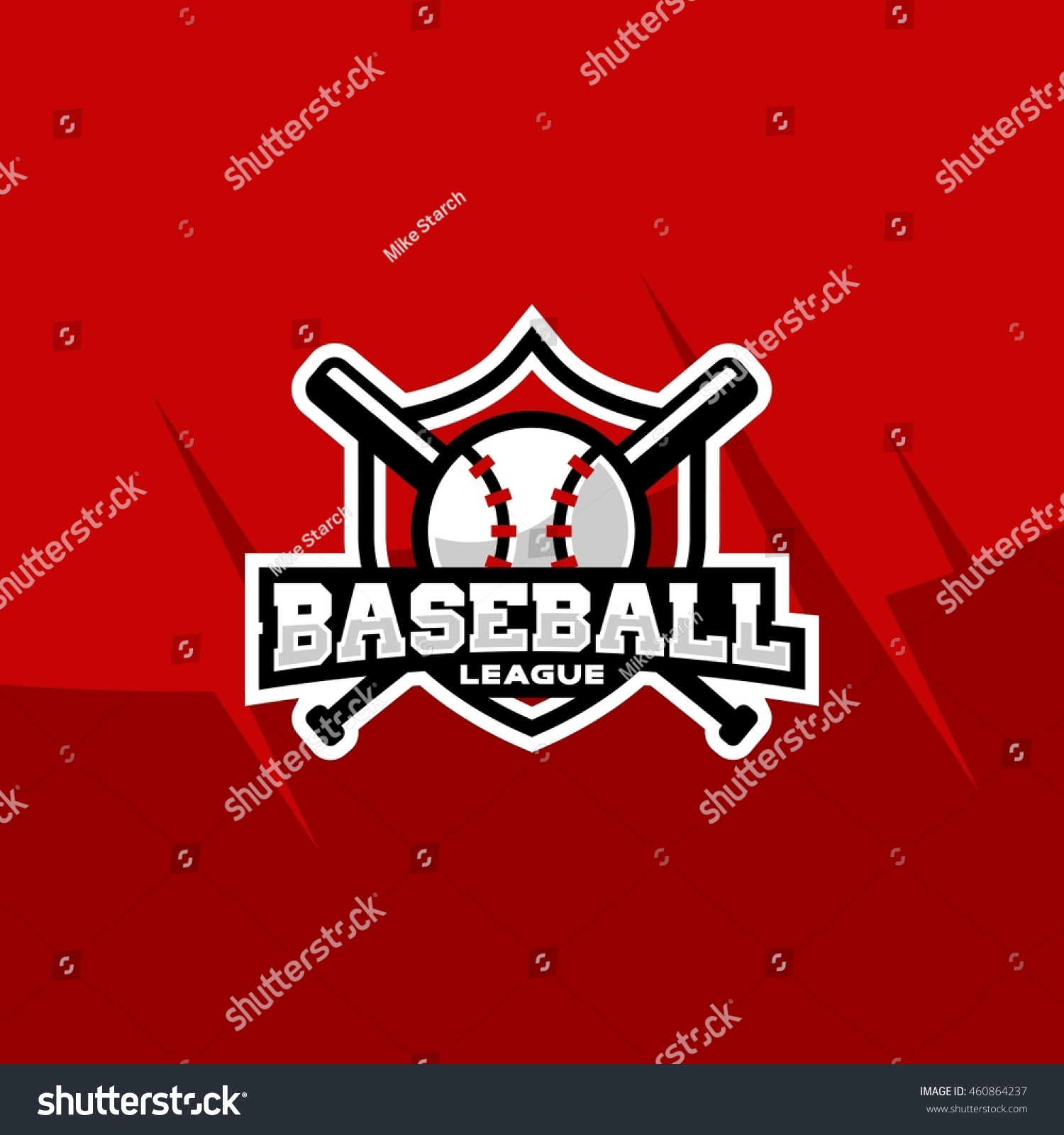 Vector Baseball League Logo Emblem: เวกเตอร์สต็อก (ปลอดค่าลิขสิทธิ์ ...