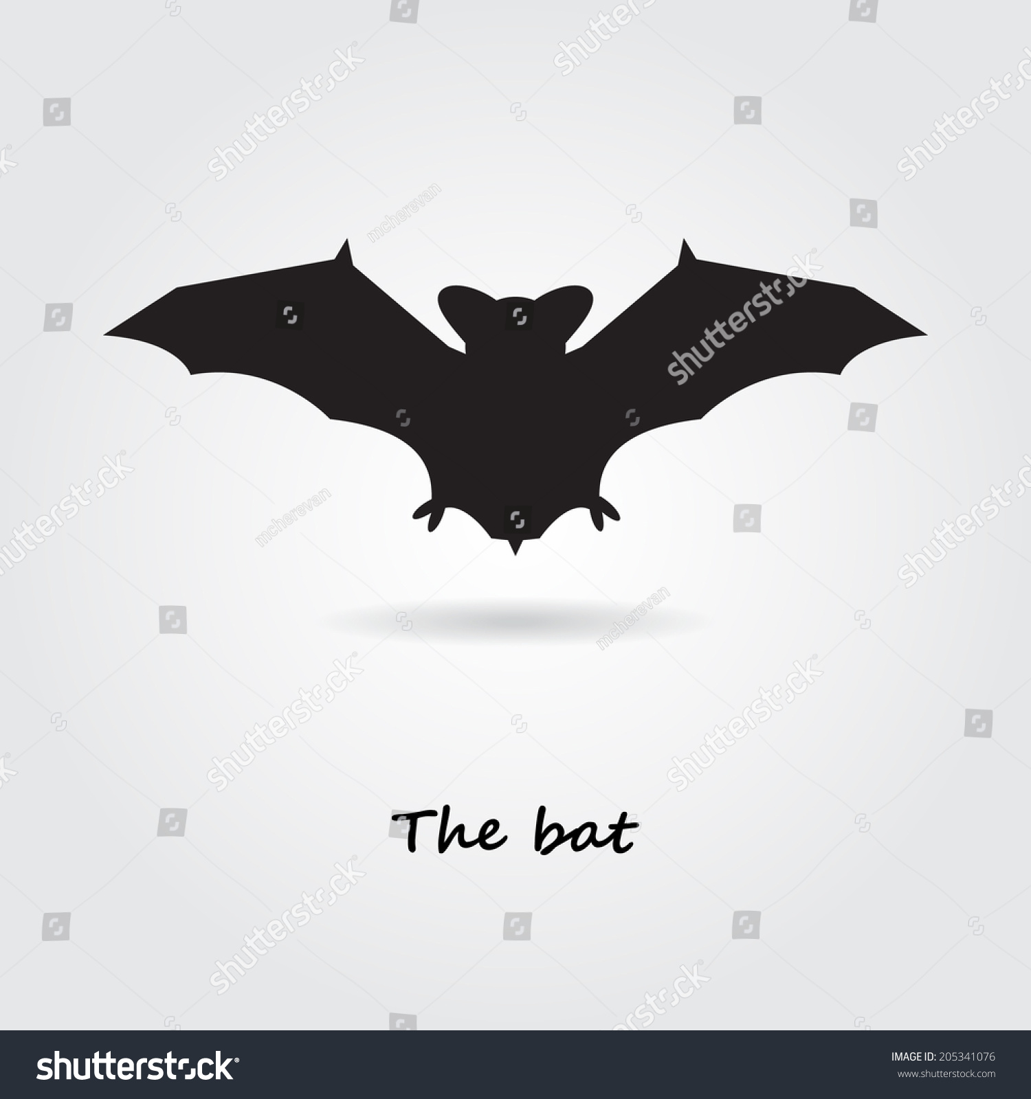 Vector Bat Symbol Stock Vector (Royalty Free) 205341076