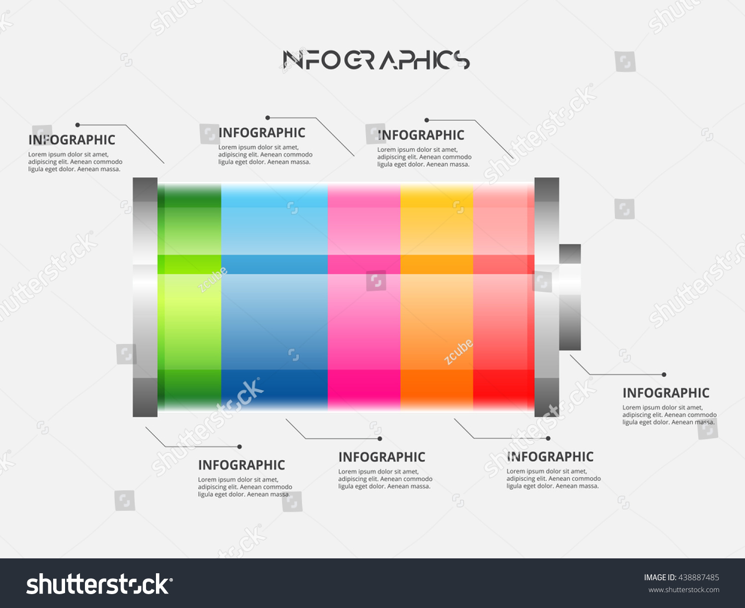 Vector Battery Element Infographic Template Diagram Stock Vector ...