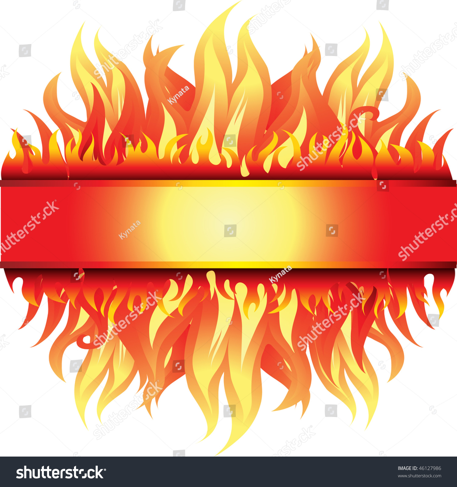 Vector Beautiful Frame Background Fire From Stock Vector 46127986 ...
