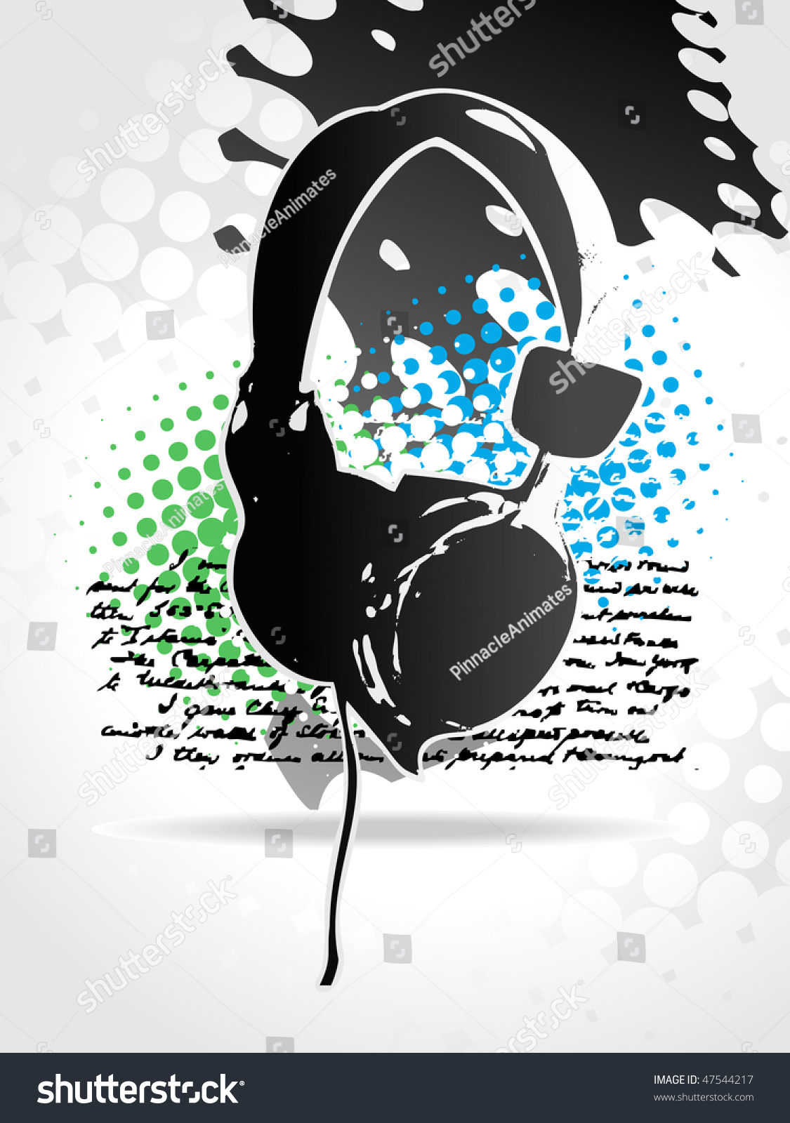 Vector Beautiful Headphone Design Stock Vector (Royalty Free) 47544217 ...