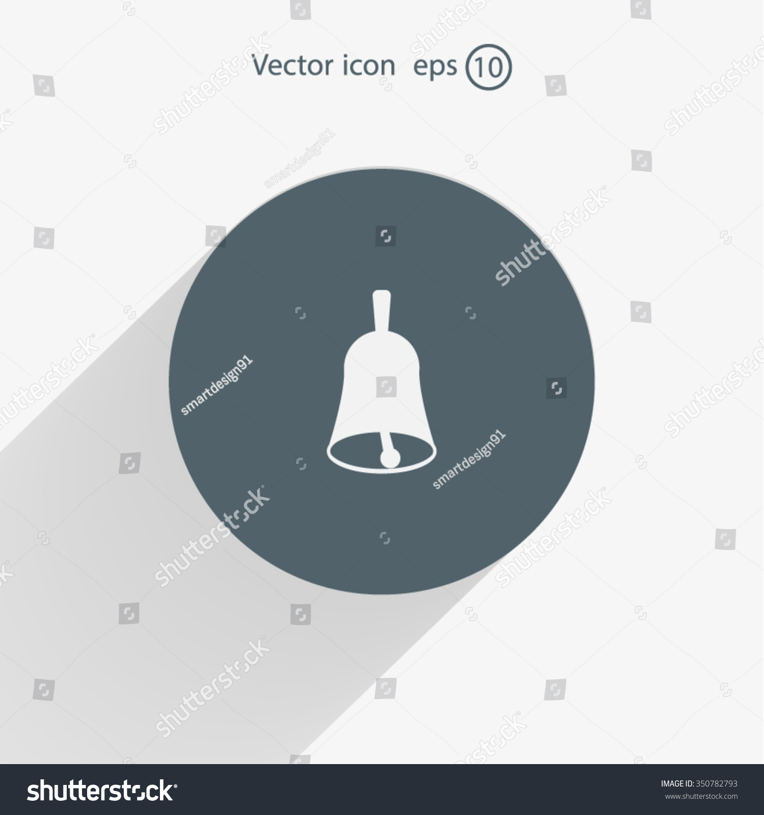 Vector Bell Icon Symbol: vector de stock (libre de regalías) 350782793 ...