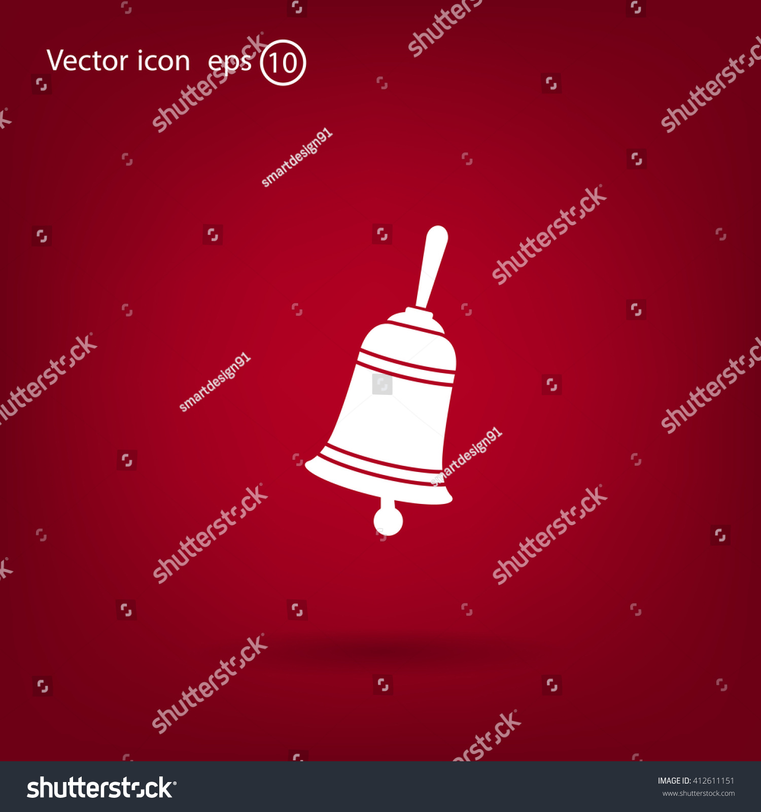 Vector Bell Icon Symbol: vector de stock (libre de regalías) 412611151 ...