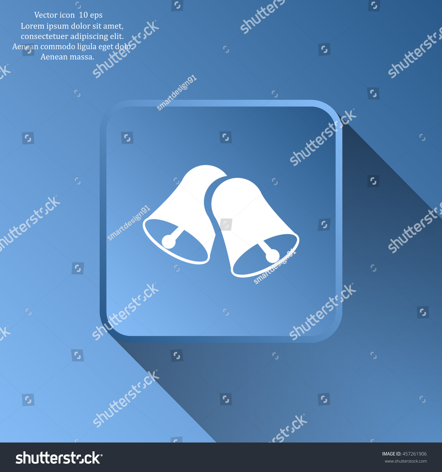 Vector Bell Icon Symbol Stock Vector (Royalty Free) 457261906 ...