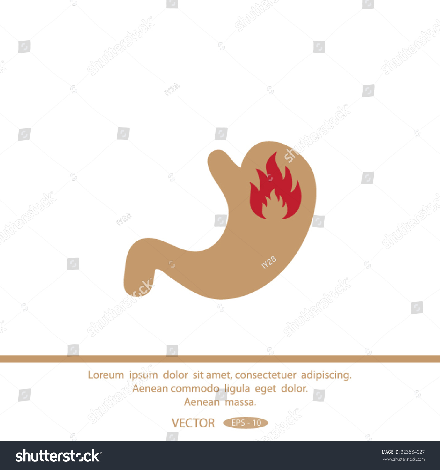 Vector Belly Icon Flame Fire Stock Vector (Royalty Free) 323684027 ...