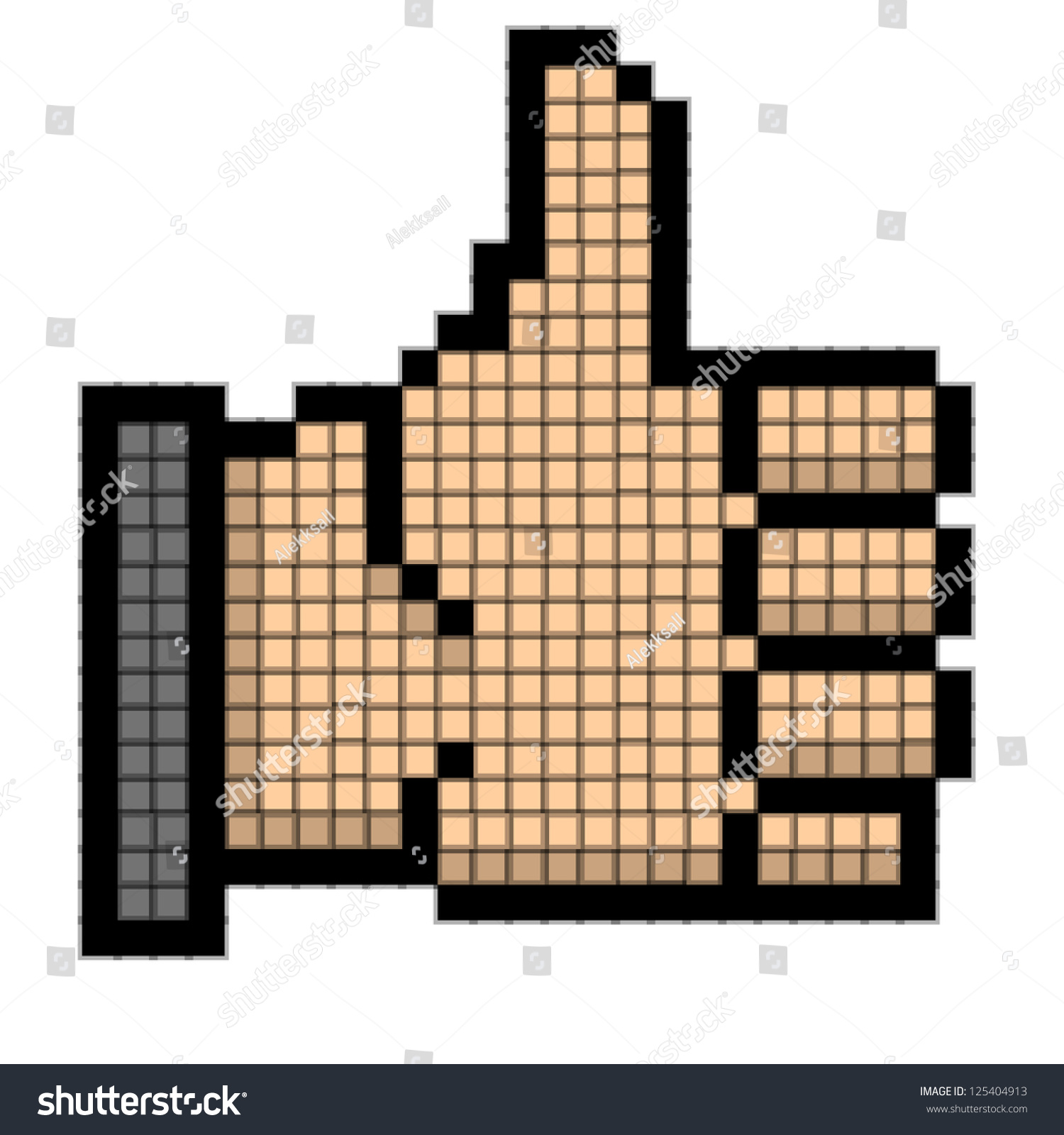 Vector Best Choice Pointers Pixel Art Stock Vector (Royalty Free) 125404913
